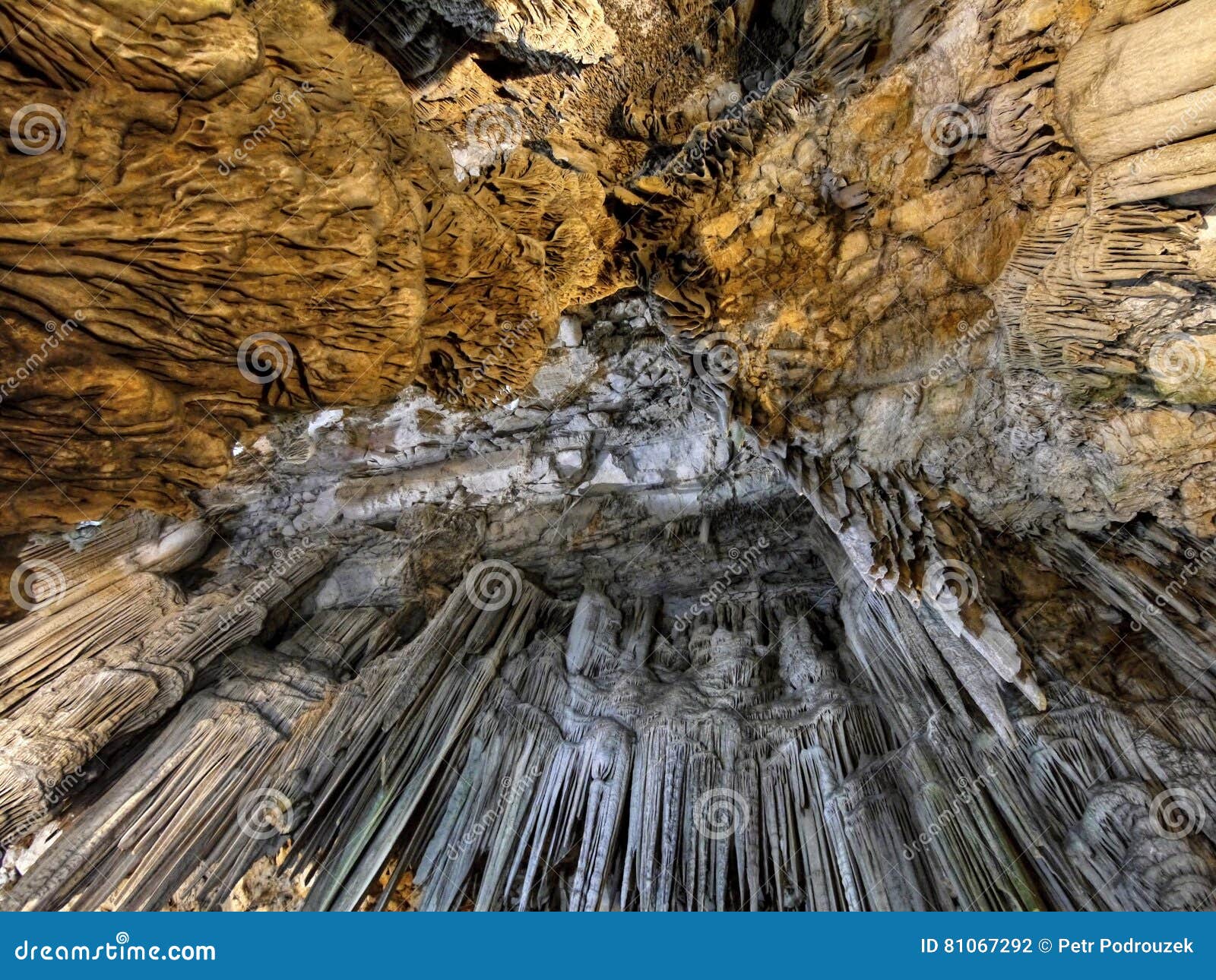 Stalactites on the Cave`s Ceiling Stock Photo - Image of rock, mountain ...