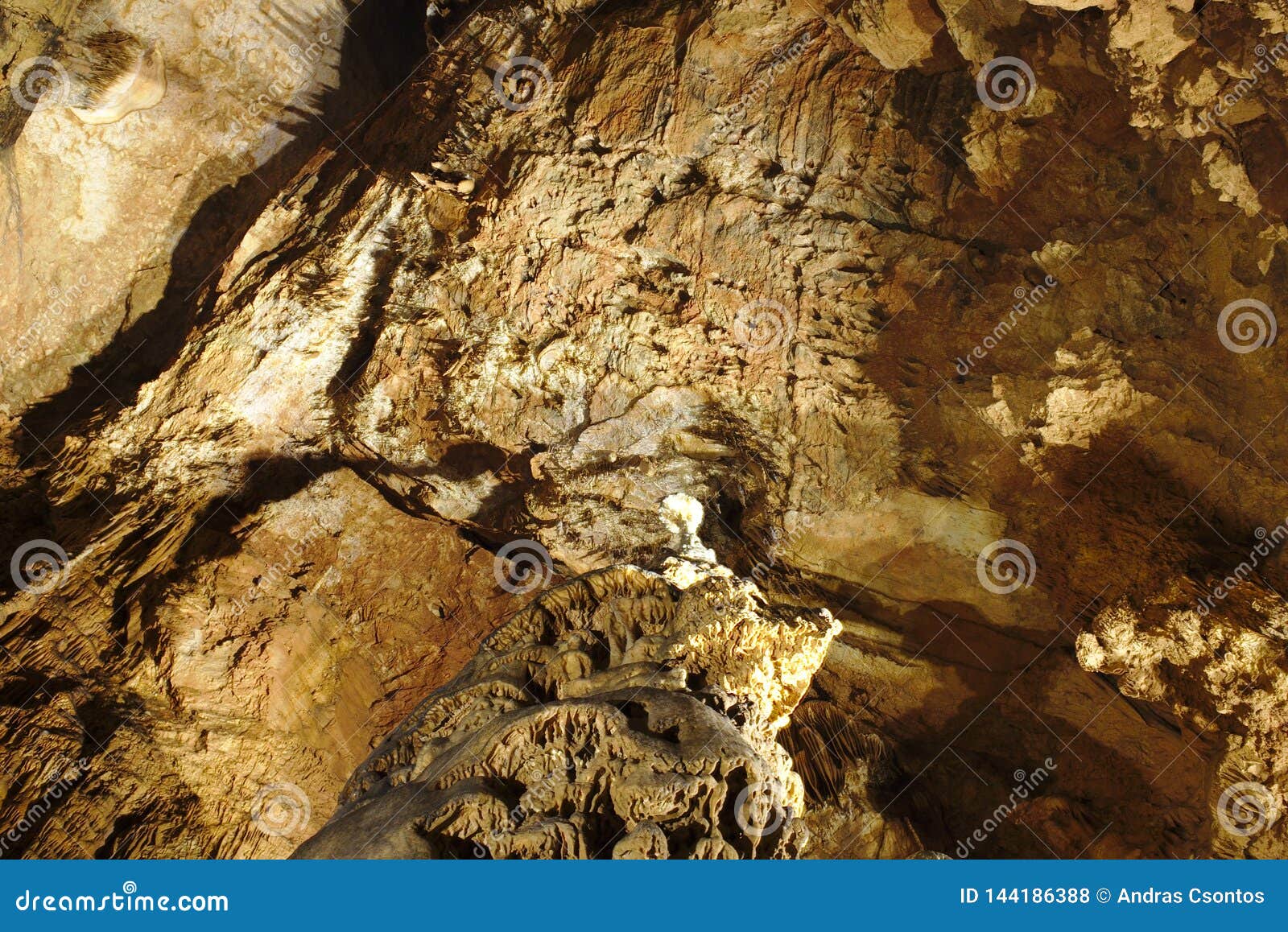 Stalactites on Ceiling from Cave Baradla in Aggtelek Stock Photo ...