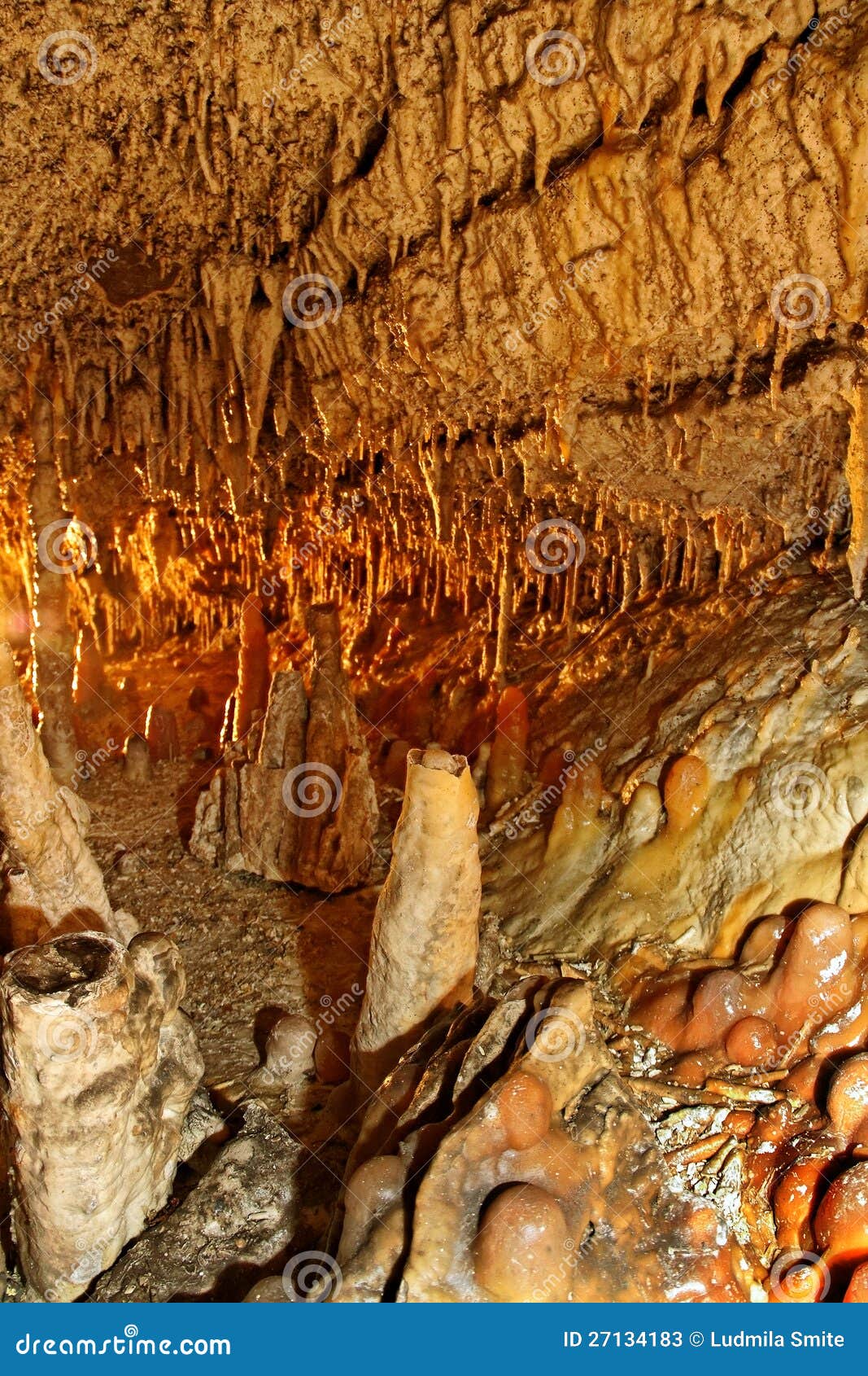 Stalactites forming. stock image. Image of cave, grotto - 27134183