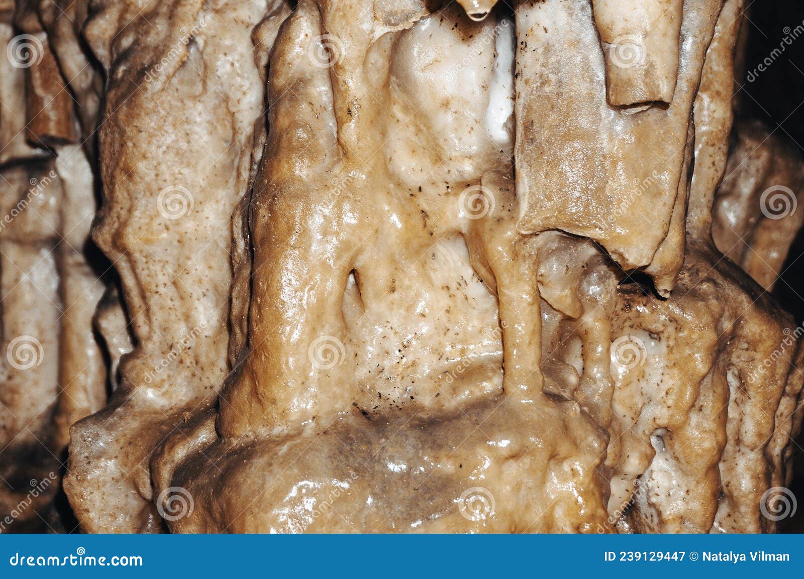 Stalactites Hanging from the Ceiling of the Cave. Close-up Stock Image ...