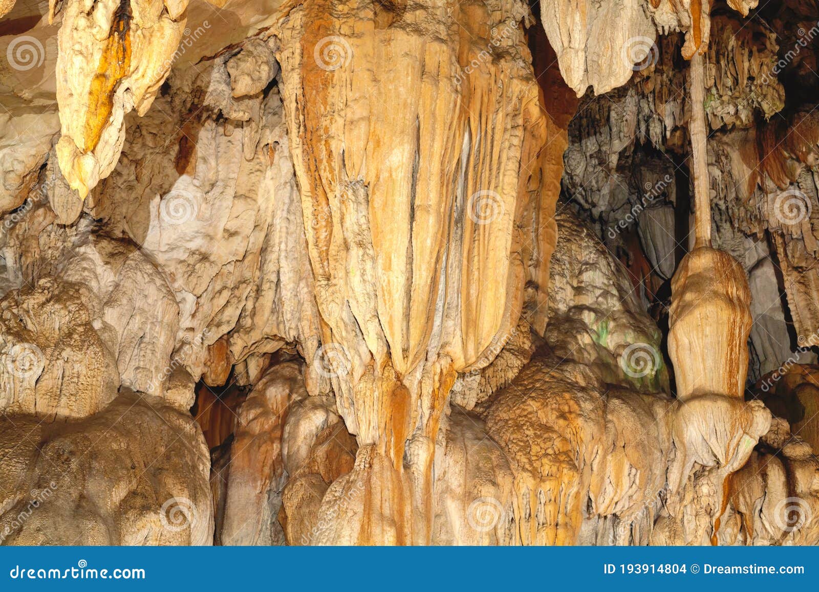 Stalactites Hanging From The Ceiling Of The Cave Underground. Mountain ...