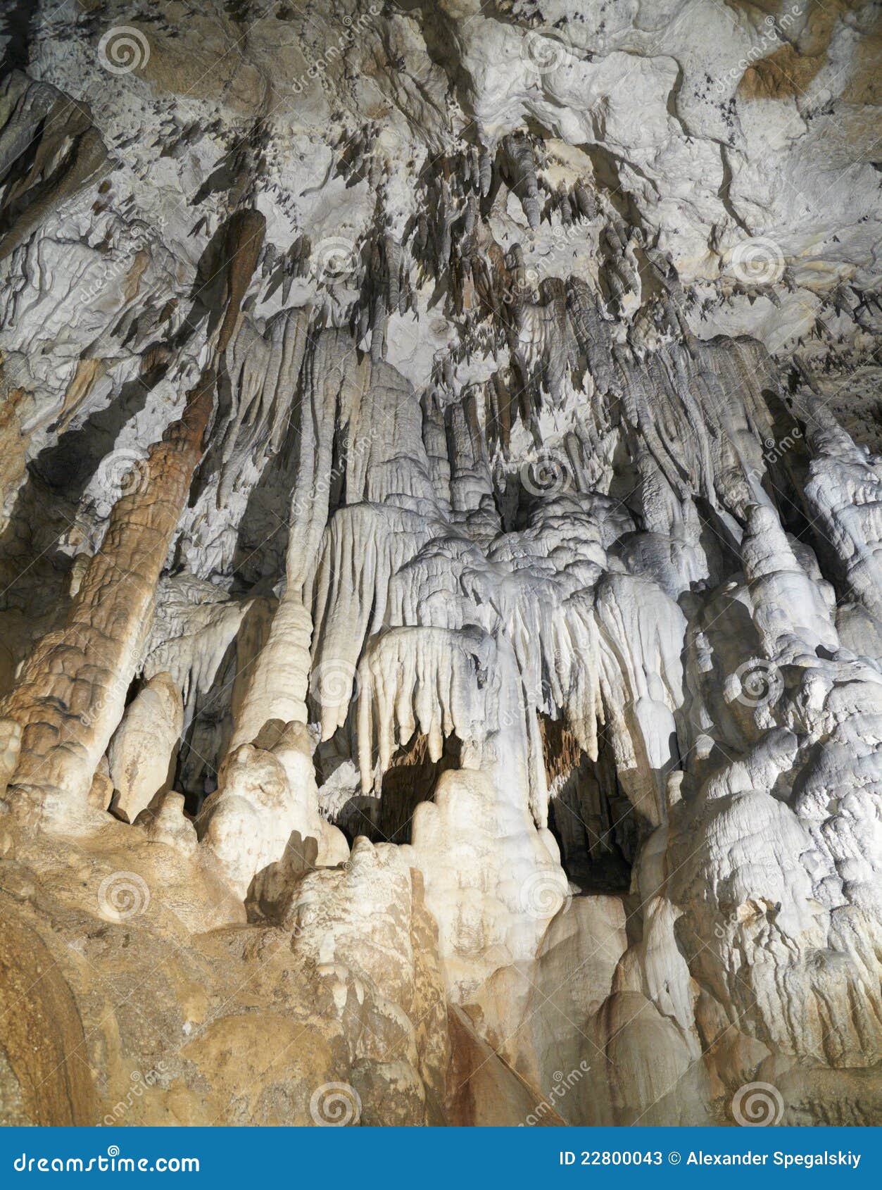 Stalactites and Stalagmites in the Cave Stock Image - Image of ...