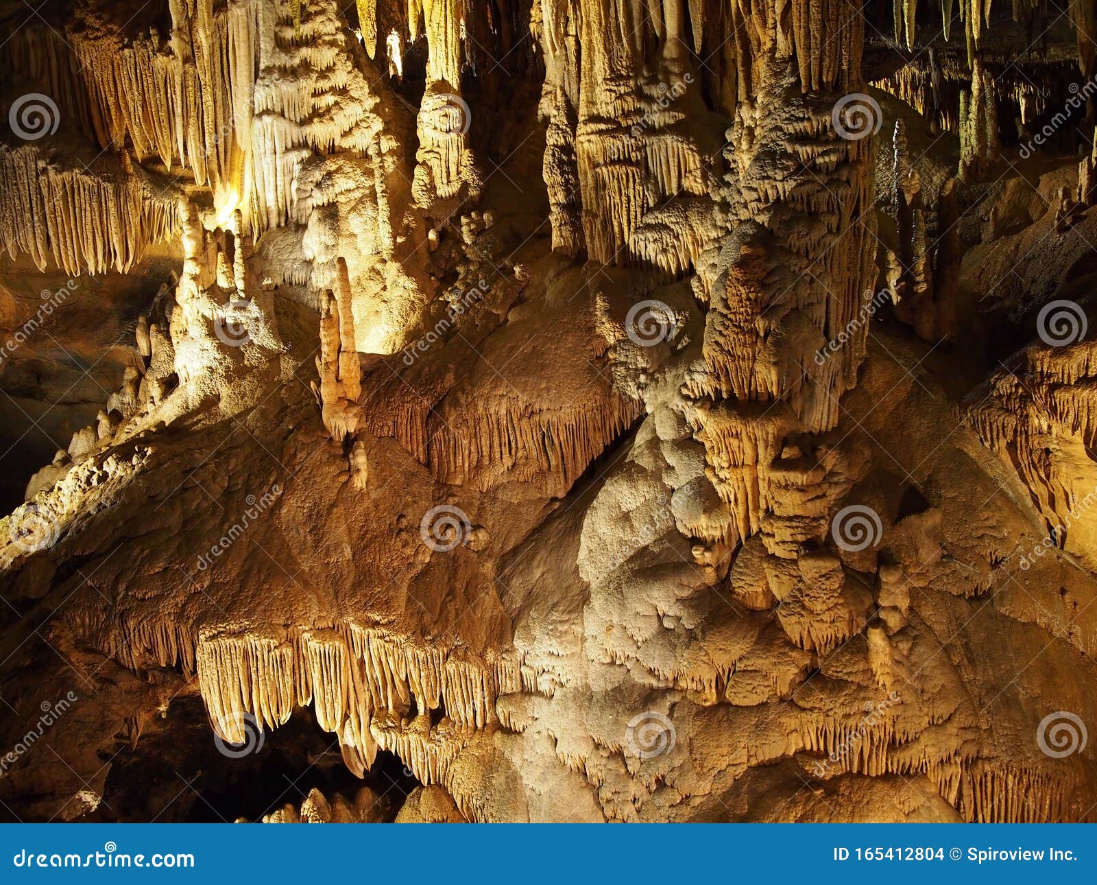 Stalactites and Stalagmites Stock Photo - Image of limestone ...