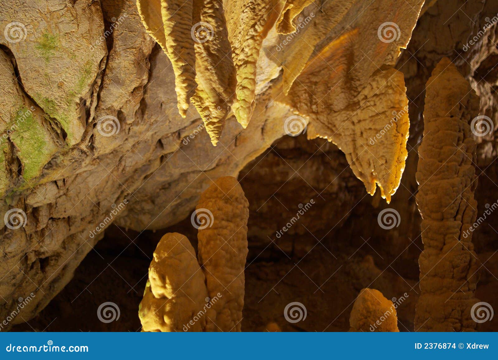 Stalagmites And Stalactites Forming Underground Colors Stock Photo ...