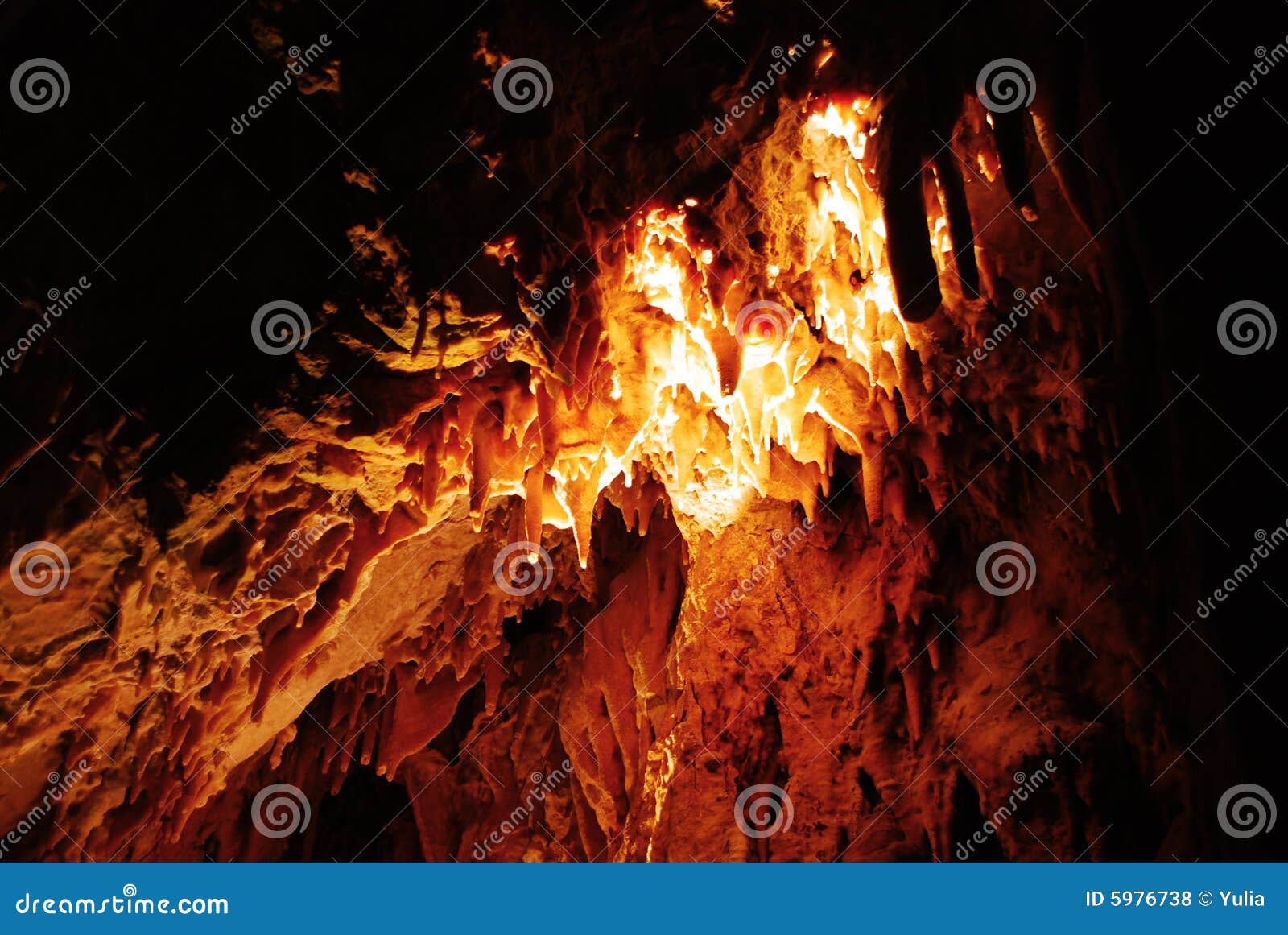 Stalagmites in stone cave stock photo. Image of drop, damp - 5976738