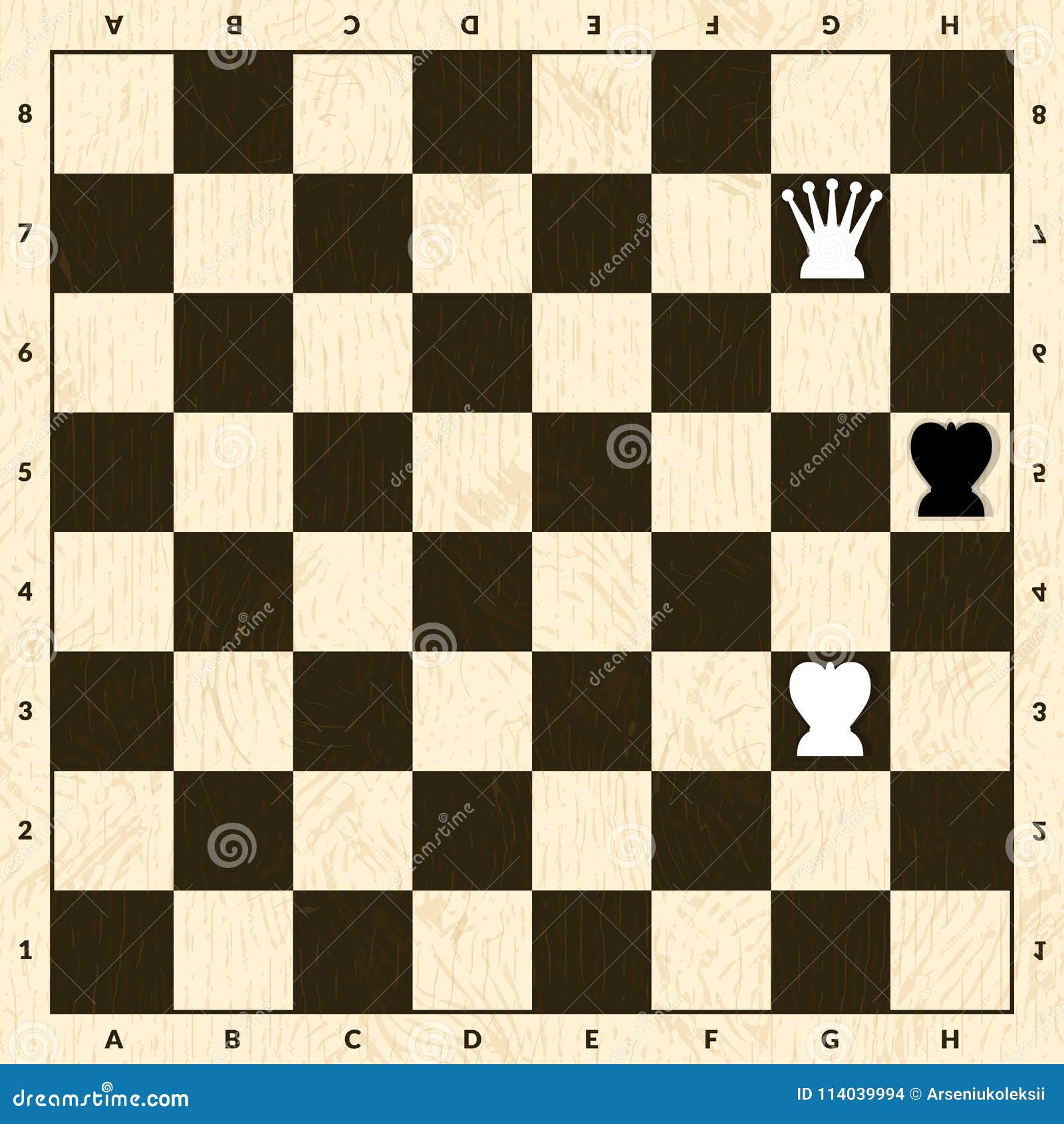 Stalemate Situation in Chess Stock Vector - Illustration of ...