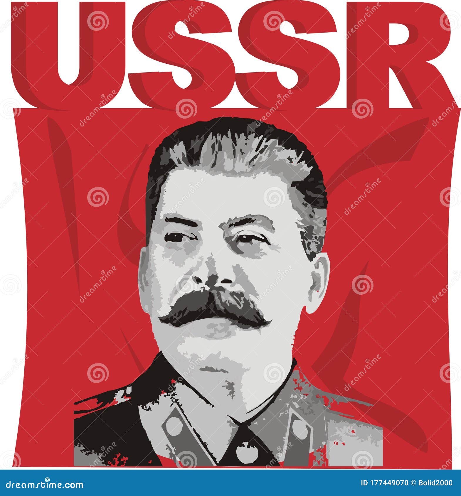 Portrait of Joseph Stalin stock illustration. Illustration of death ...