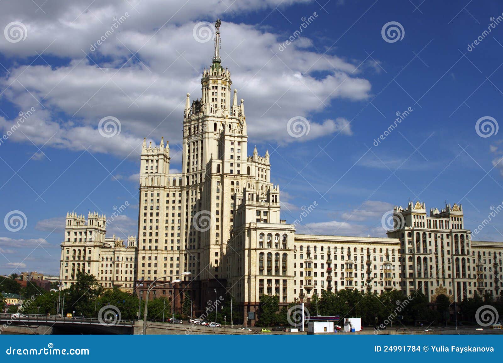 Stalin S Building in Moscow, Russi Stock Photo - Image of flow ...