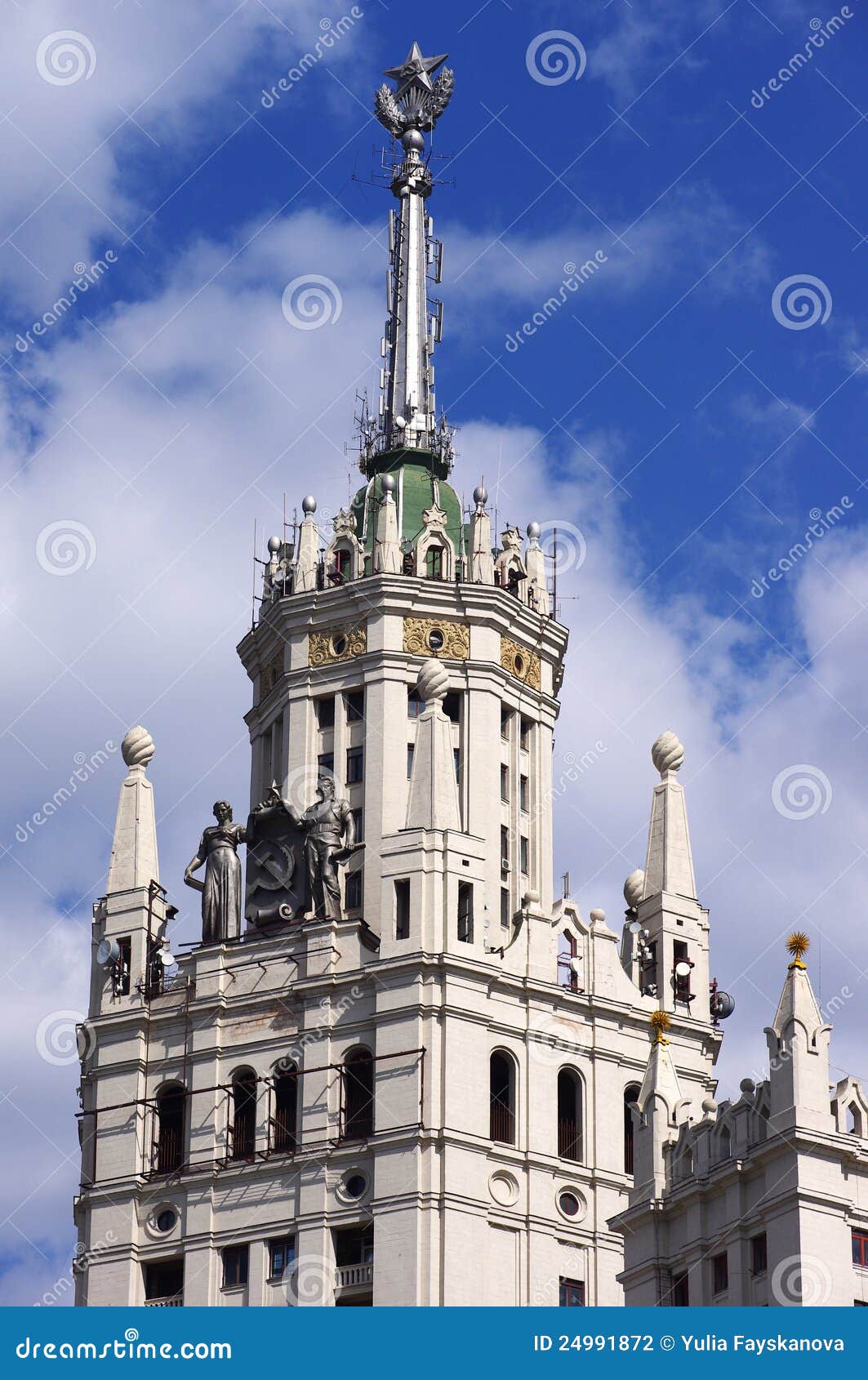 Stalin S Building in Moscow, Russi Stock Photo - Image of architecture ...