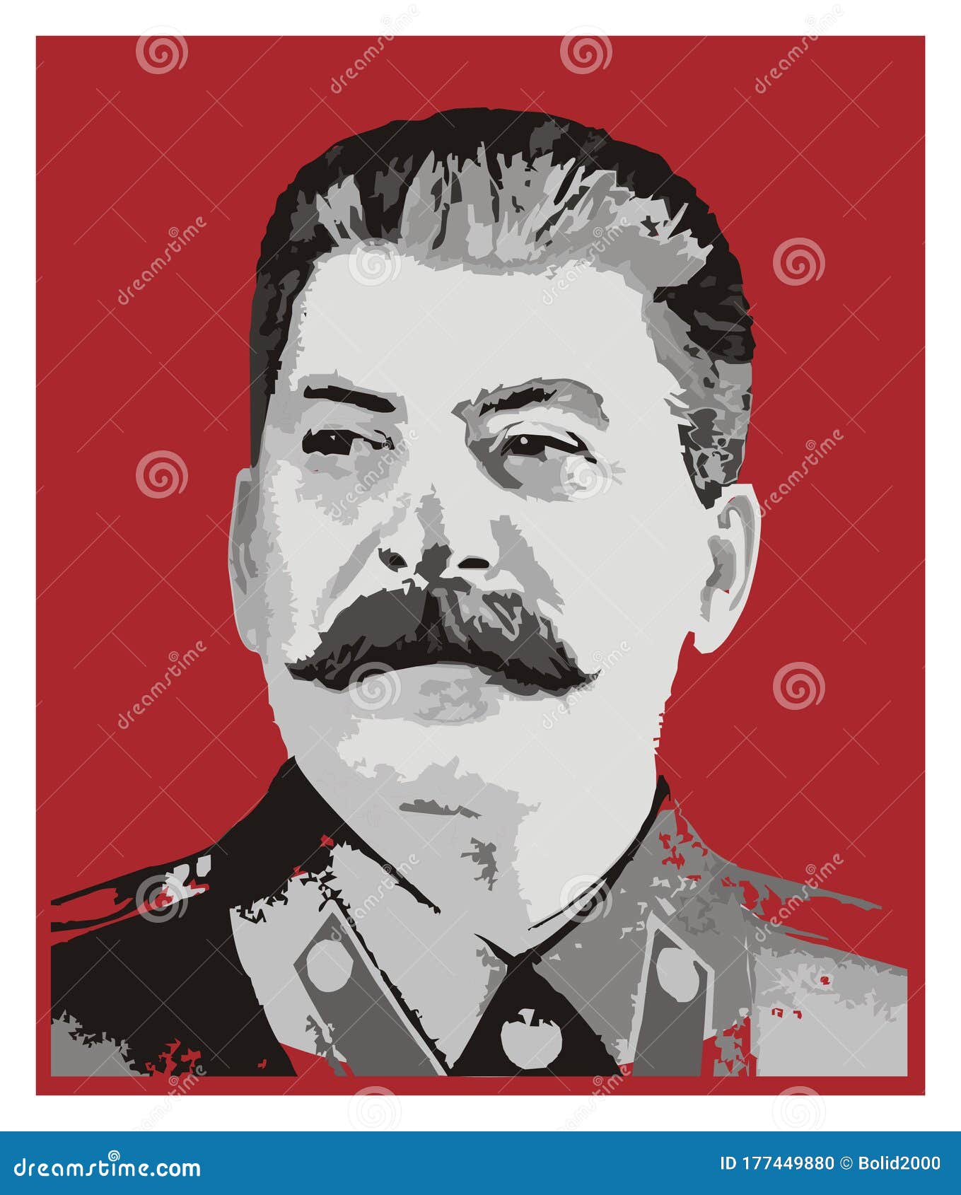Portrait of Joseph Stalin stock illustration. Illustration of death ...