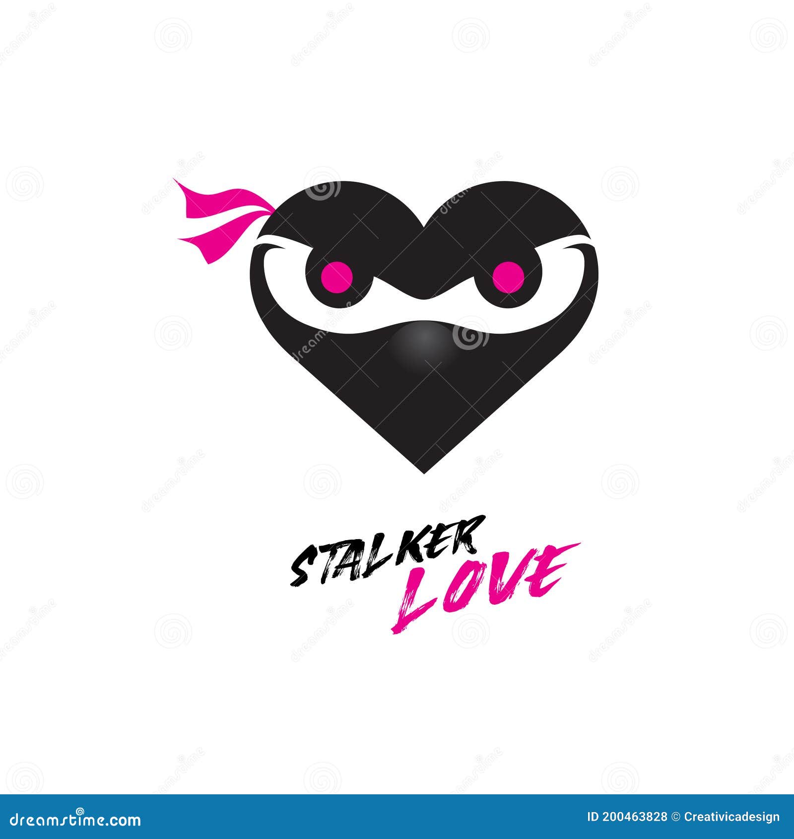 Stalker LOve Ninja Vector Symbol Stock Vector - Illustration of ...