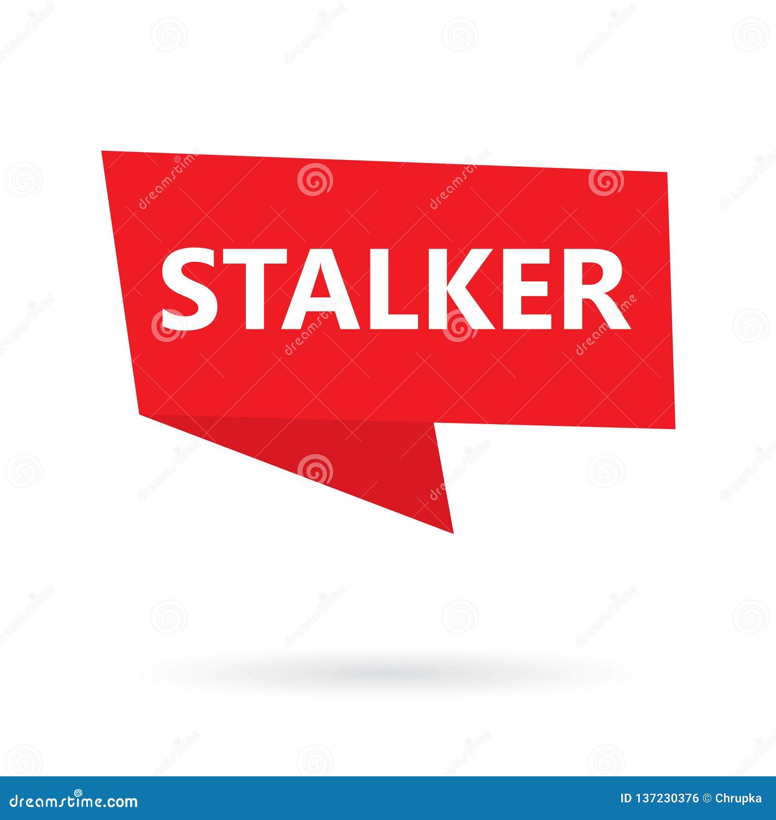 Stalker Word on a Speach Bubble Stock Vector - Illustration of stalker ...