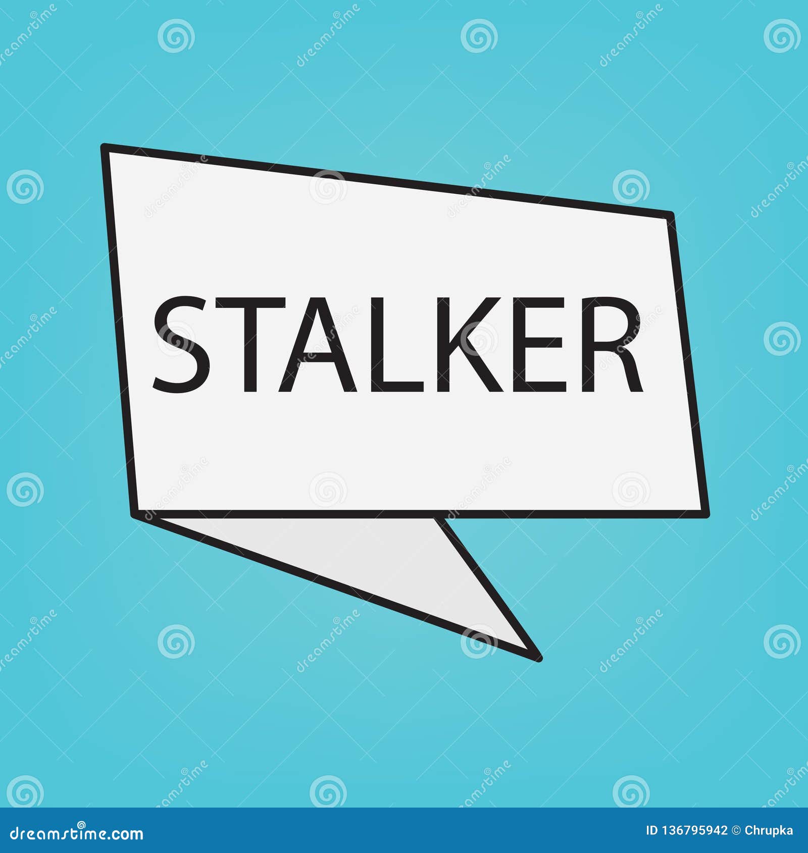 Stalker word on a sticker stock vector. Illustration of banner - 136795942