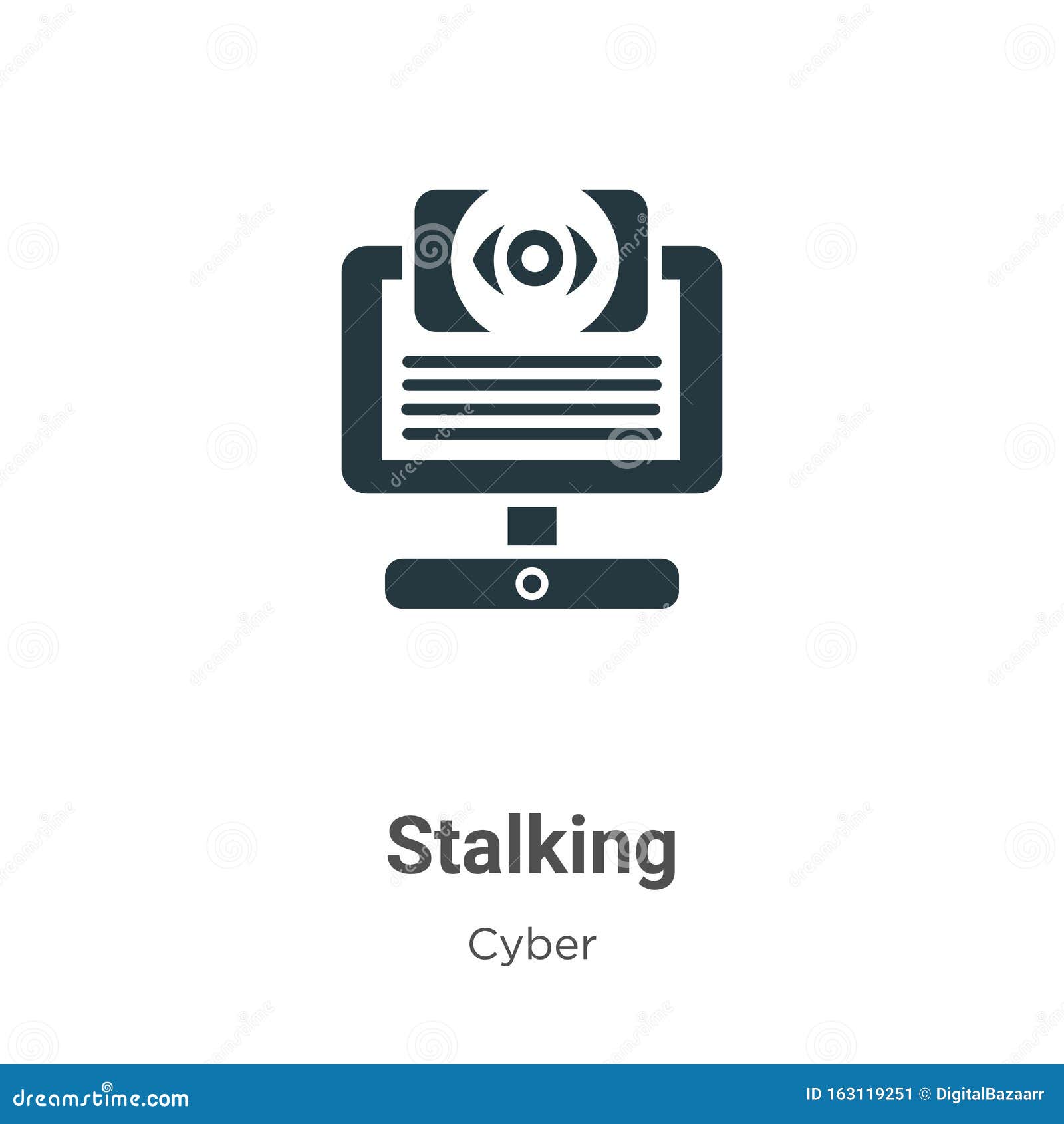 Stalking Vector Icon On White Background. Flat Vector Stalking Icon ...