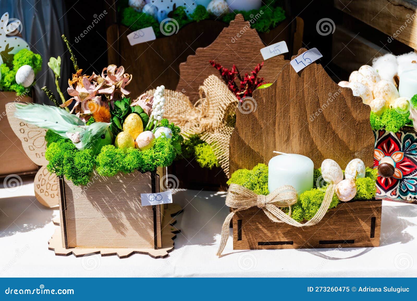 Stall with Easter gifts stock image. Image of ornament - 273260475