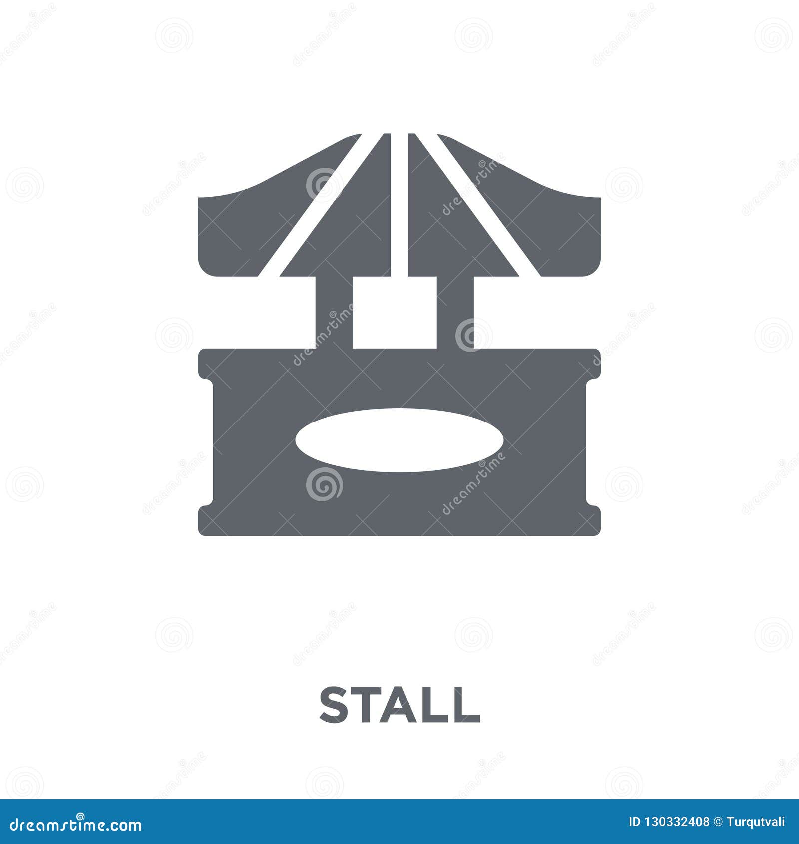 Stall Icon from Collection. Stock Vector - Illustration of sell, white ...