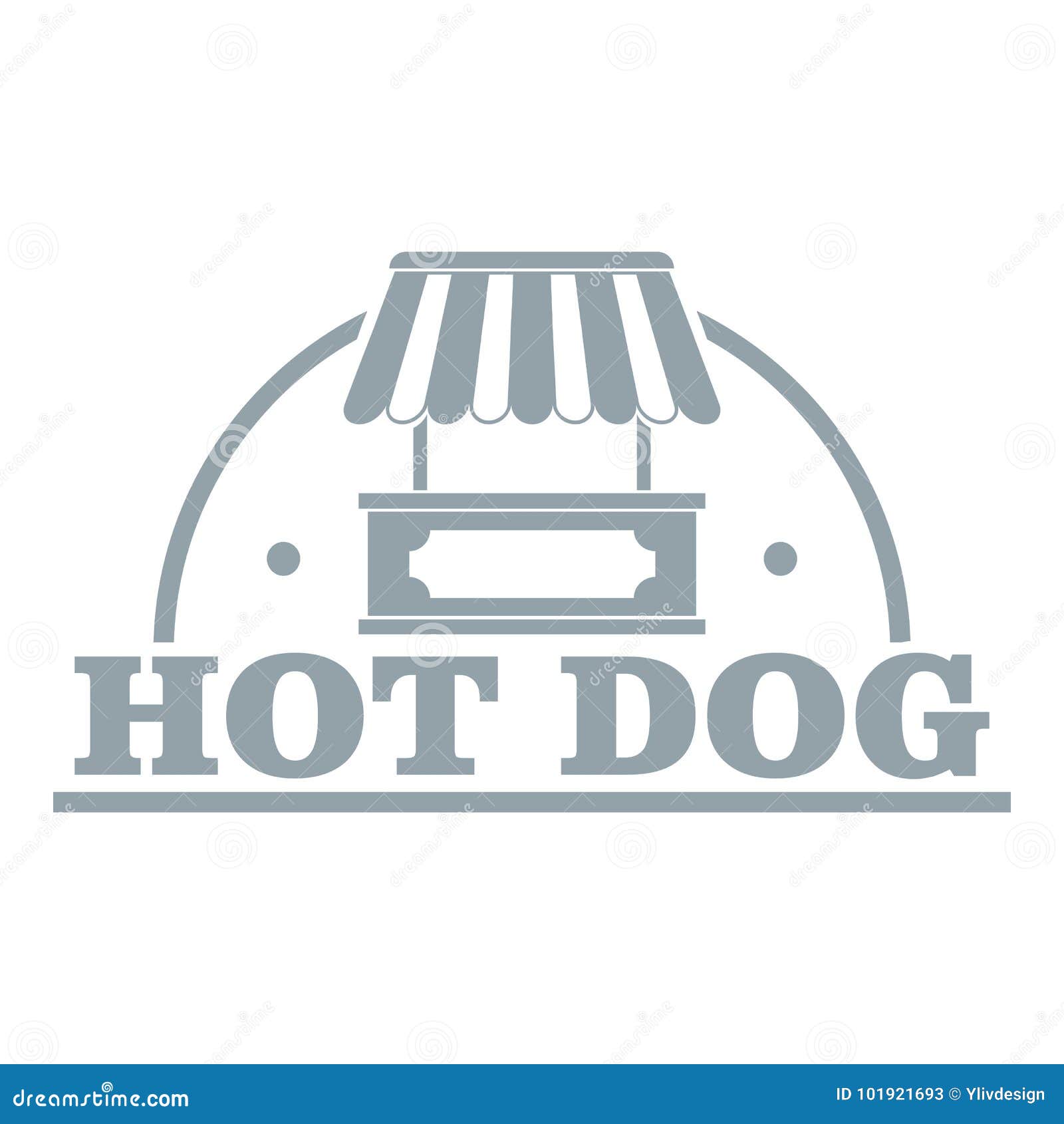 Stall Logo, Simple Gray Style Stock Vector - Illustration of food ...