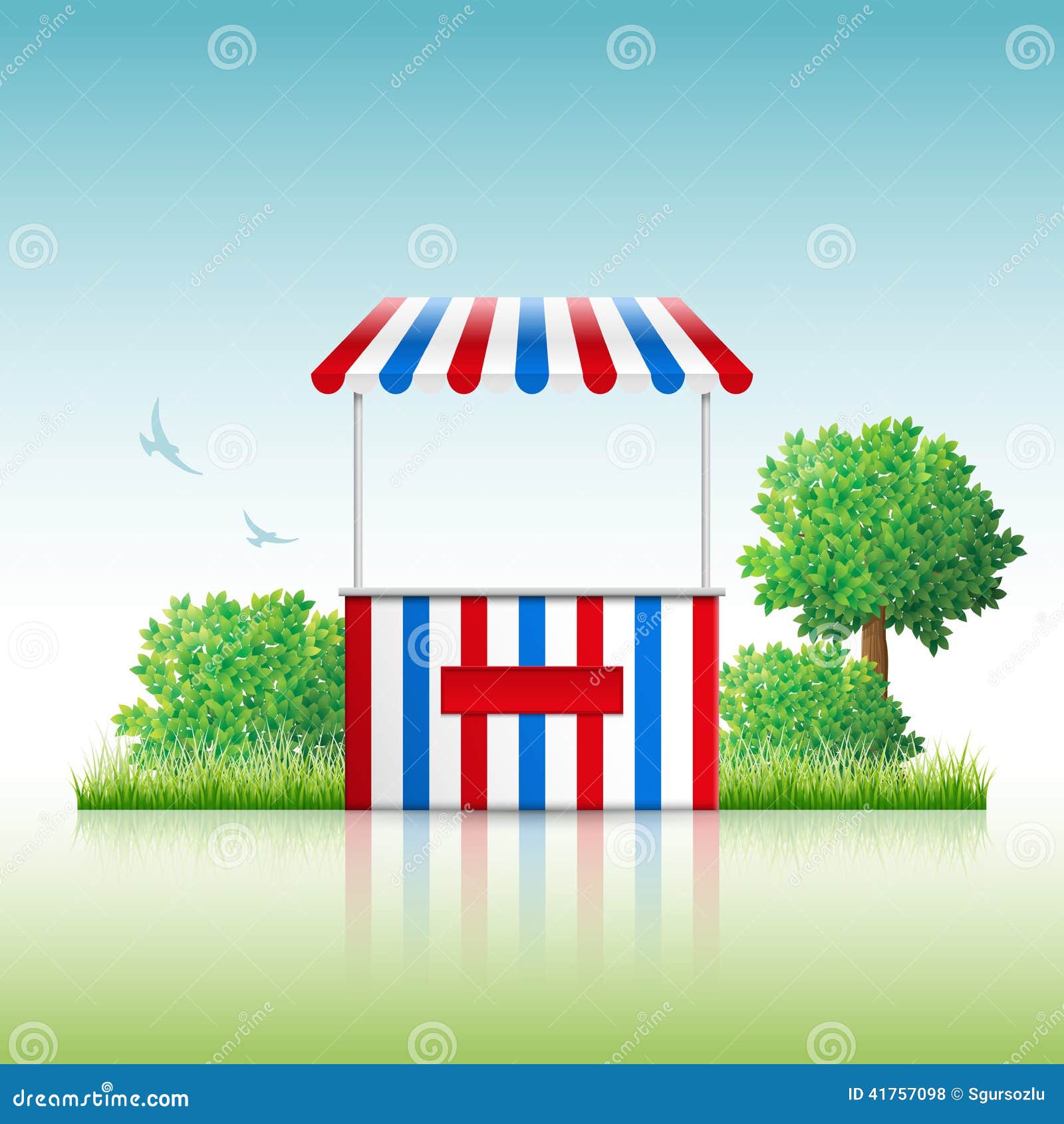 Stall stock vector. Illustration of business, shop, sell - 41757098