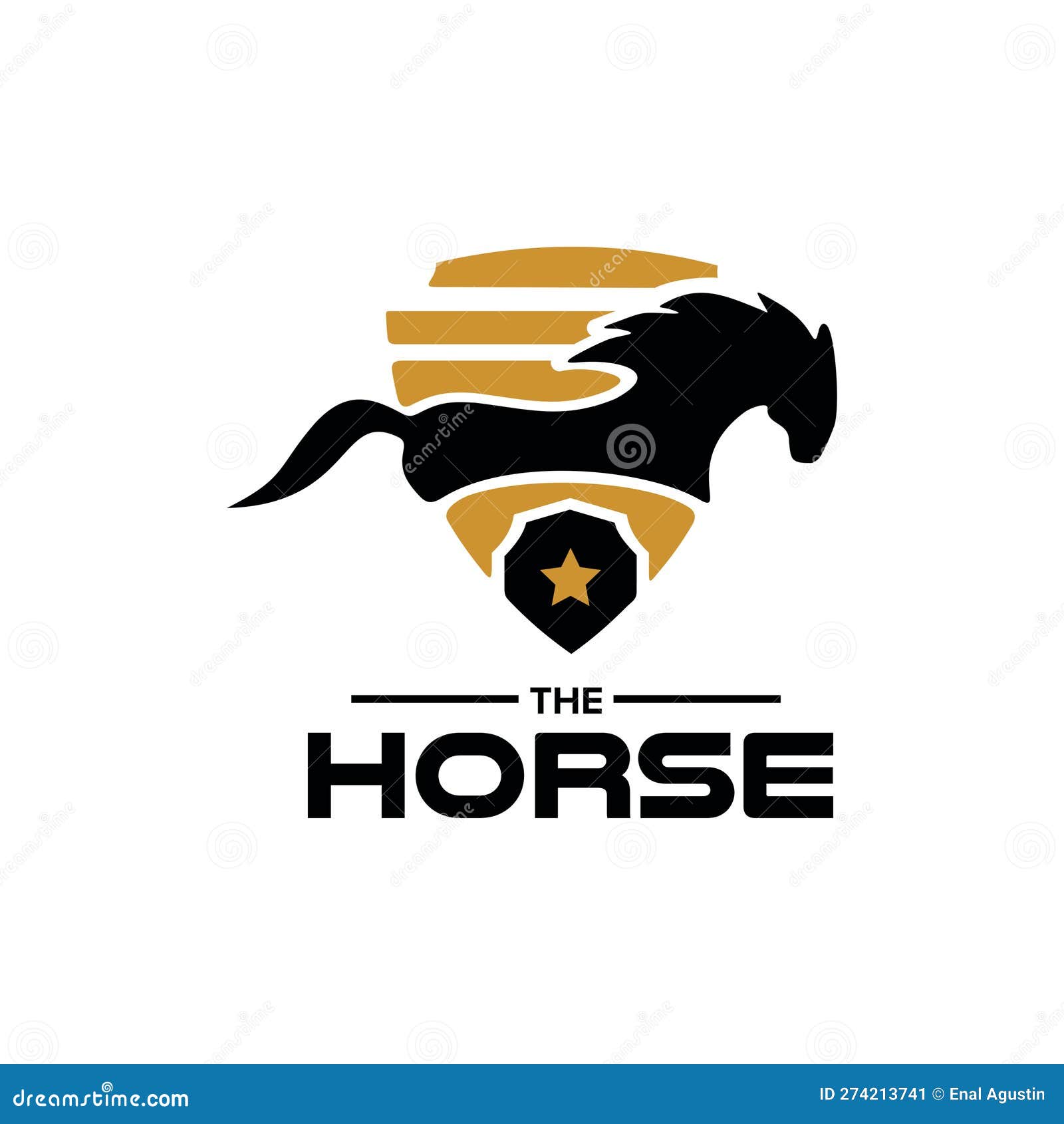 Stallion Emblem Modern Logo Design Stock Vector - Illustration of mane ...