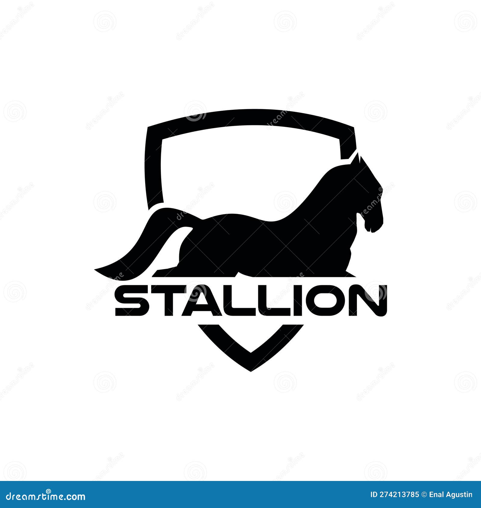 Stallion Emblem Modern Logo Design Stock Vector - Illustration of ...