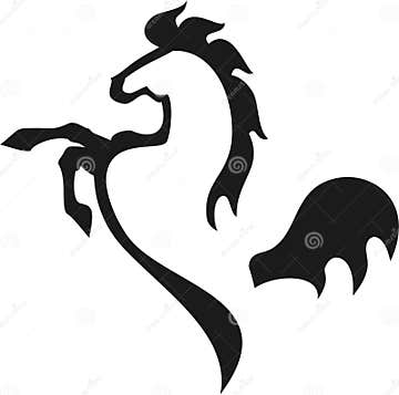 Stallion pictogram stock illustration. Illustration of protection - 556107