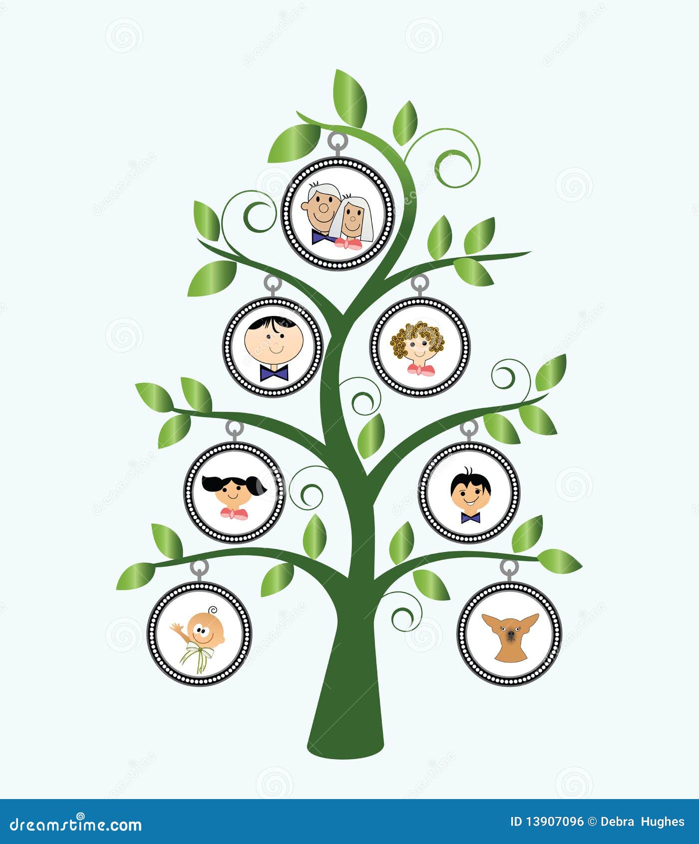 Stamboom vector illustratie. Illustration of jongen, kader - 13907096