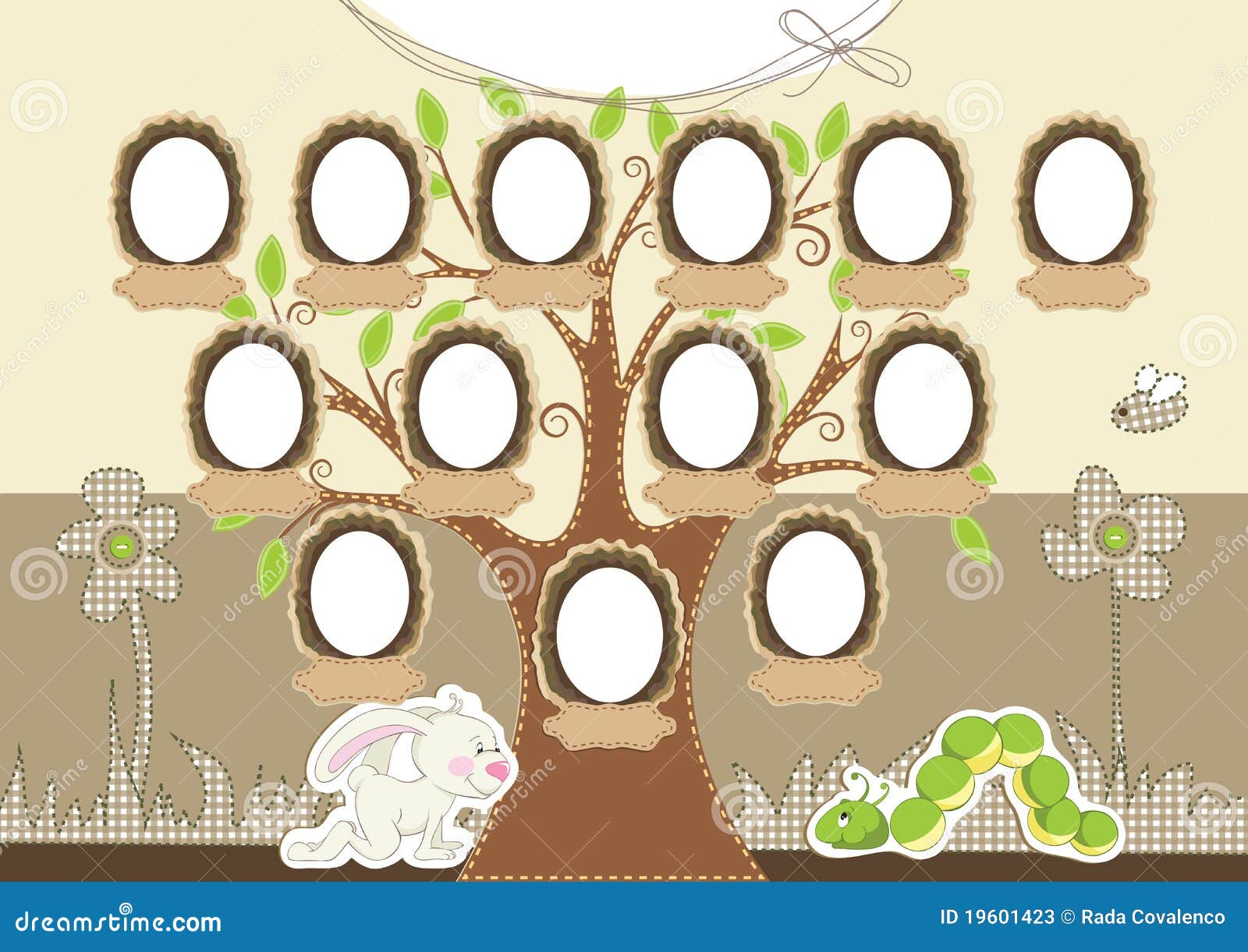 Stamboom vector illustratie. Illustration of kader, kind - 19601423