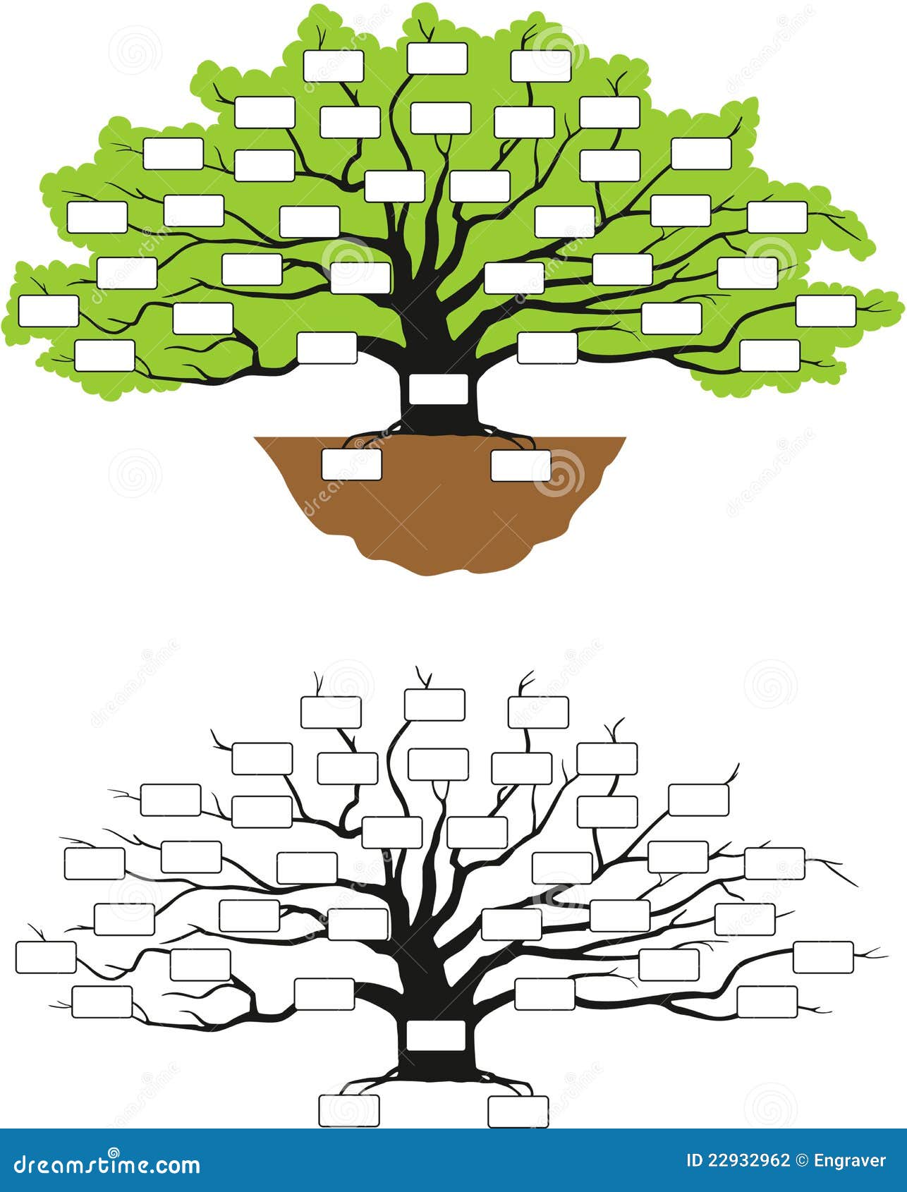 Stamboom vector illustratie. Illustration of heropleving - 22932962