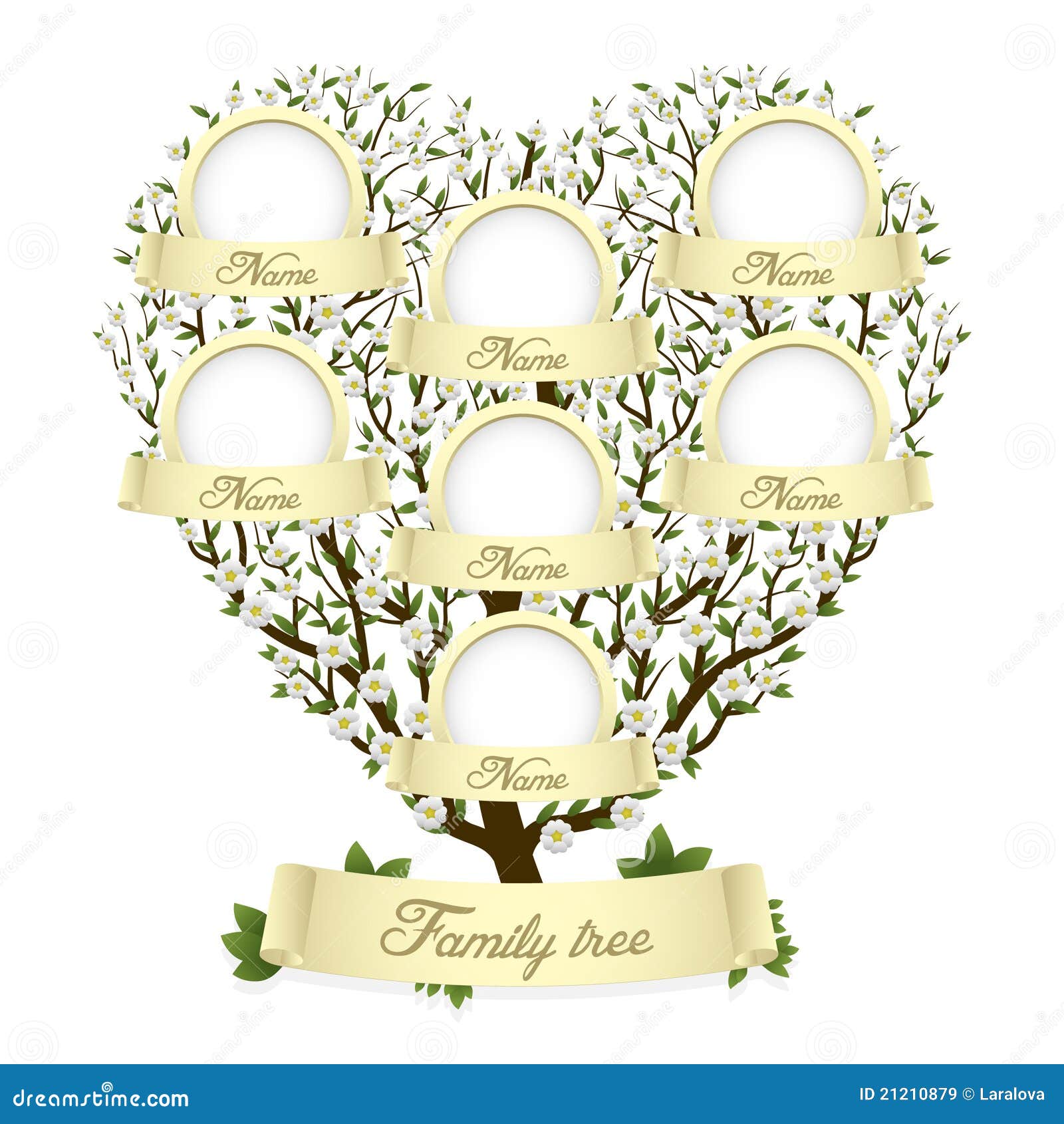 Stamboom in hartvorm vector illustratie. Illustration of groei - 21210879