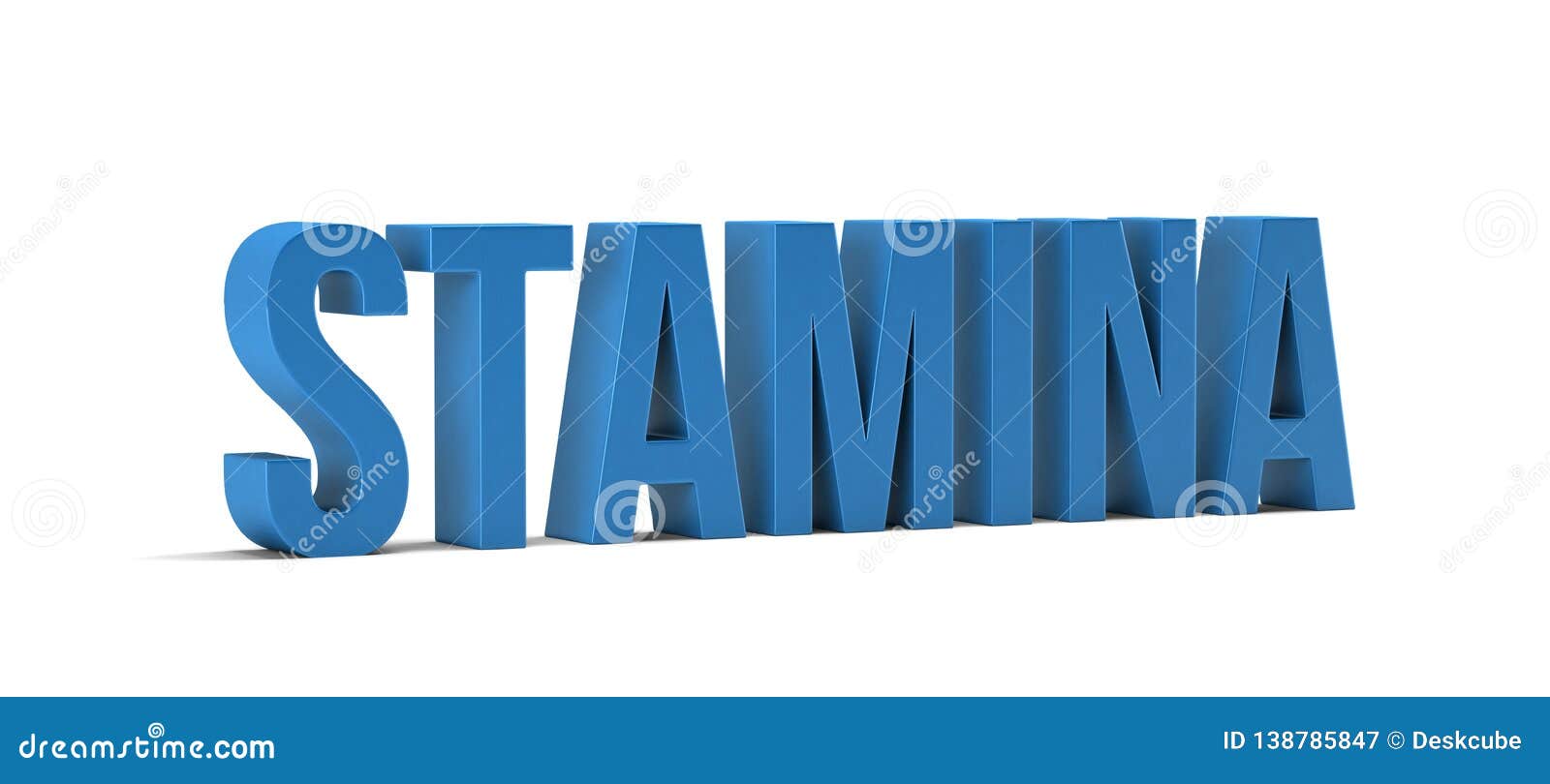 Stamina Word. 3D Render Illustration in White Background Stock ...