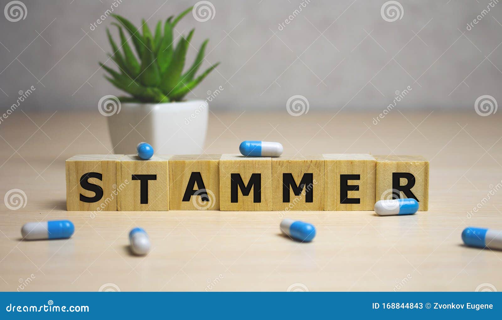 Stammer Word Made with Building Blocks. Medical Concept. Stock Image ...