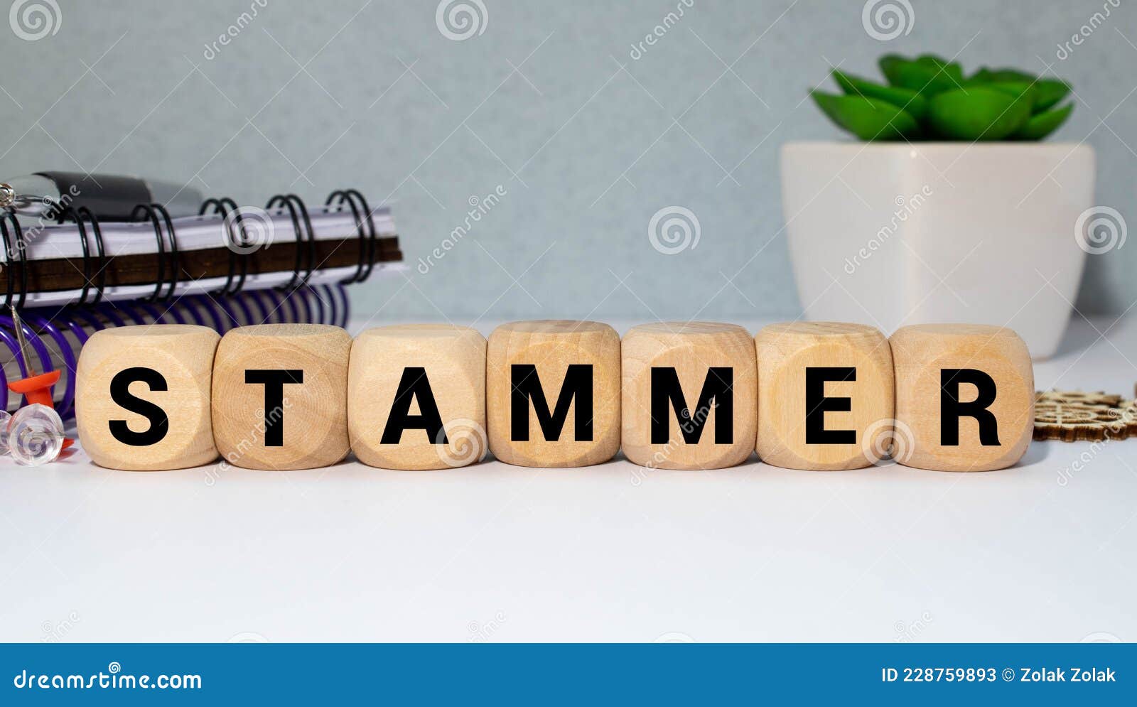 Stammer Word Made with Building Blocks. Medical Concept Stock Image ...