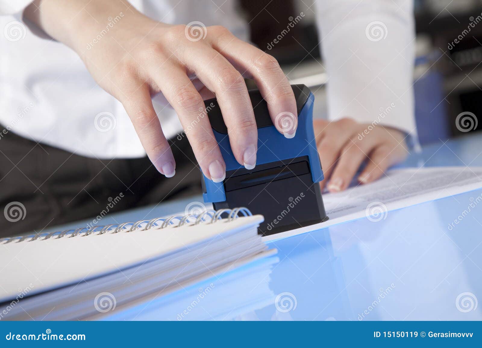 Stamp it stock image. Image of female, stamper, mail - 15150119