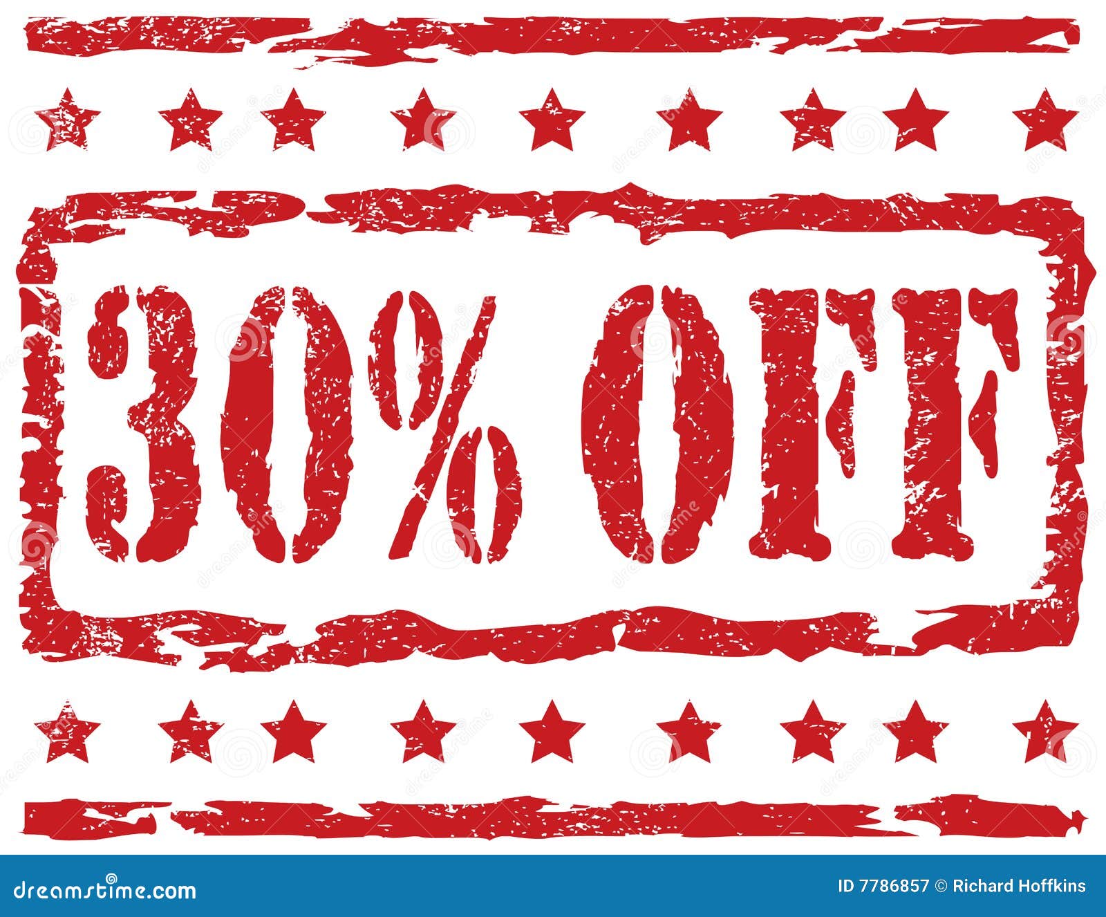 Stamp - 30 Percent Off stock illustration. Illustration of ...