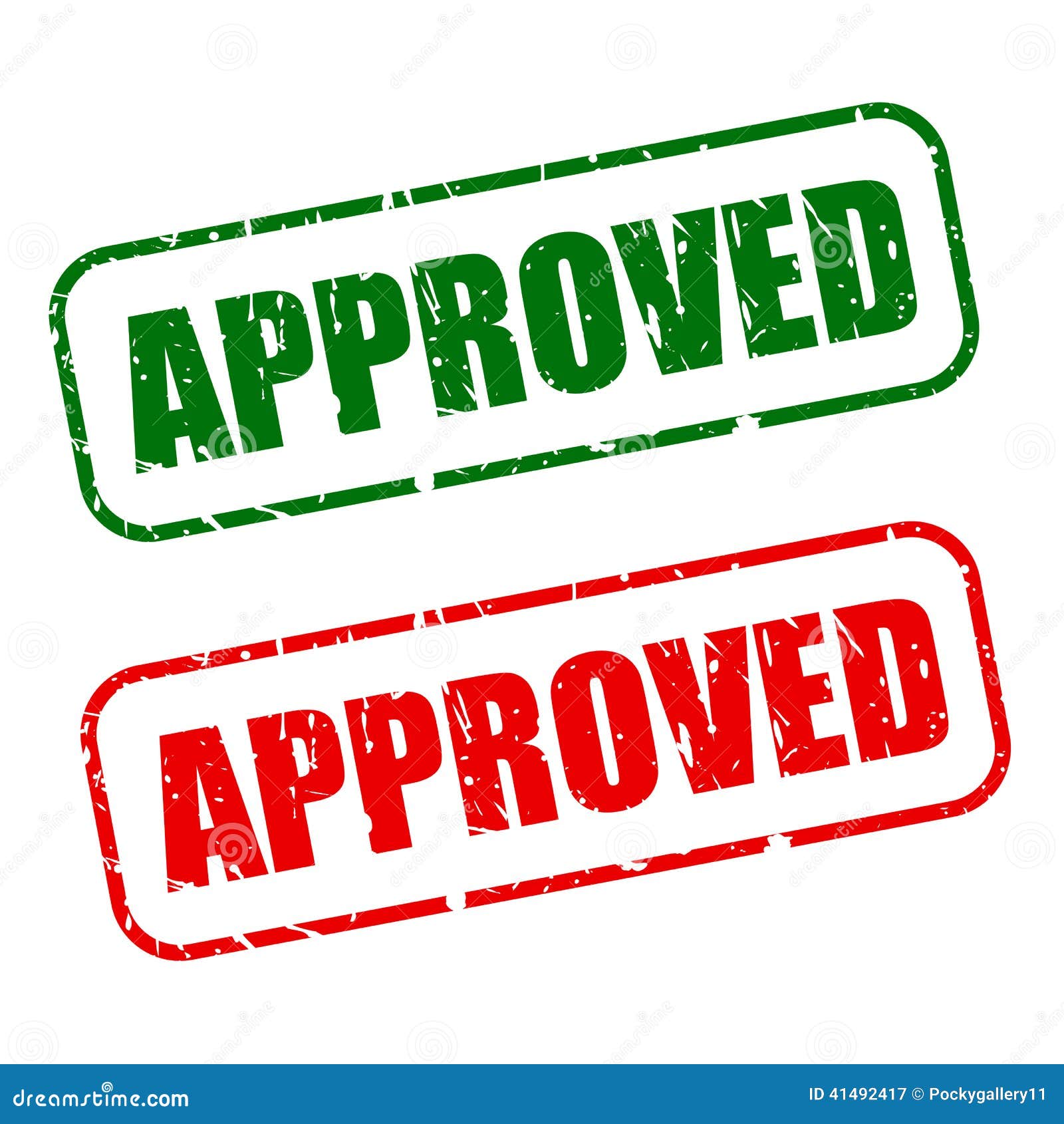 Stamp Approved with Green and Red Text Stock Vector - Illustration of ...