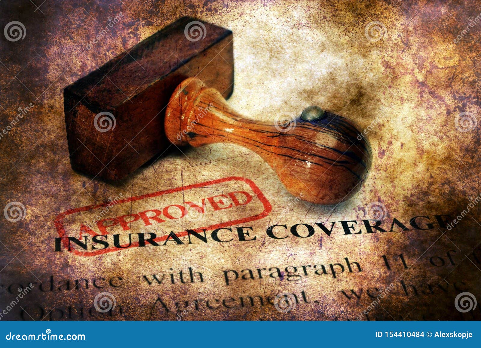 Stamp Approved on Insurance Coverage Concept Stock Photo - Image of ...