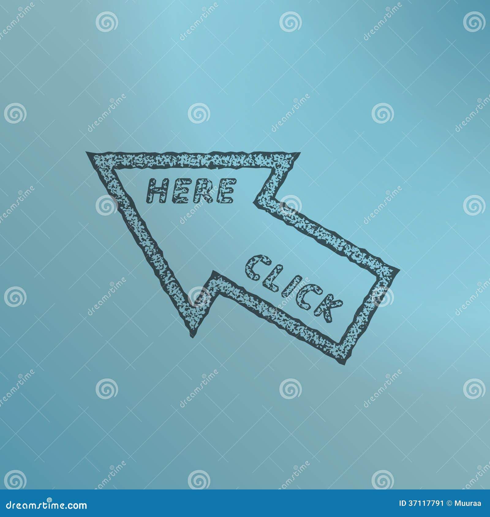 Stamp with Arrow and Click Here Text Stock Vector - Illustration of ...