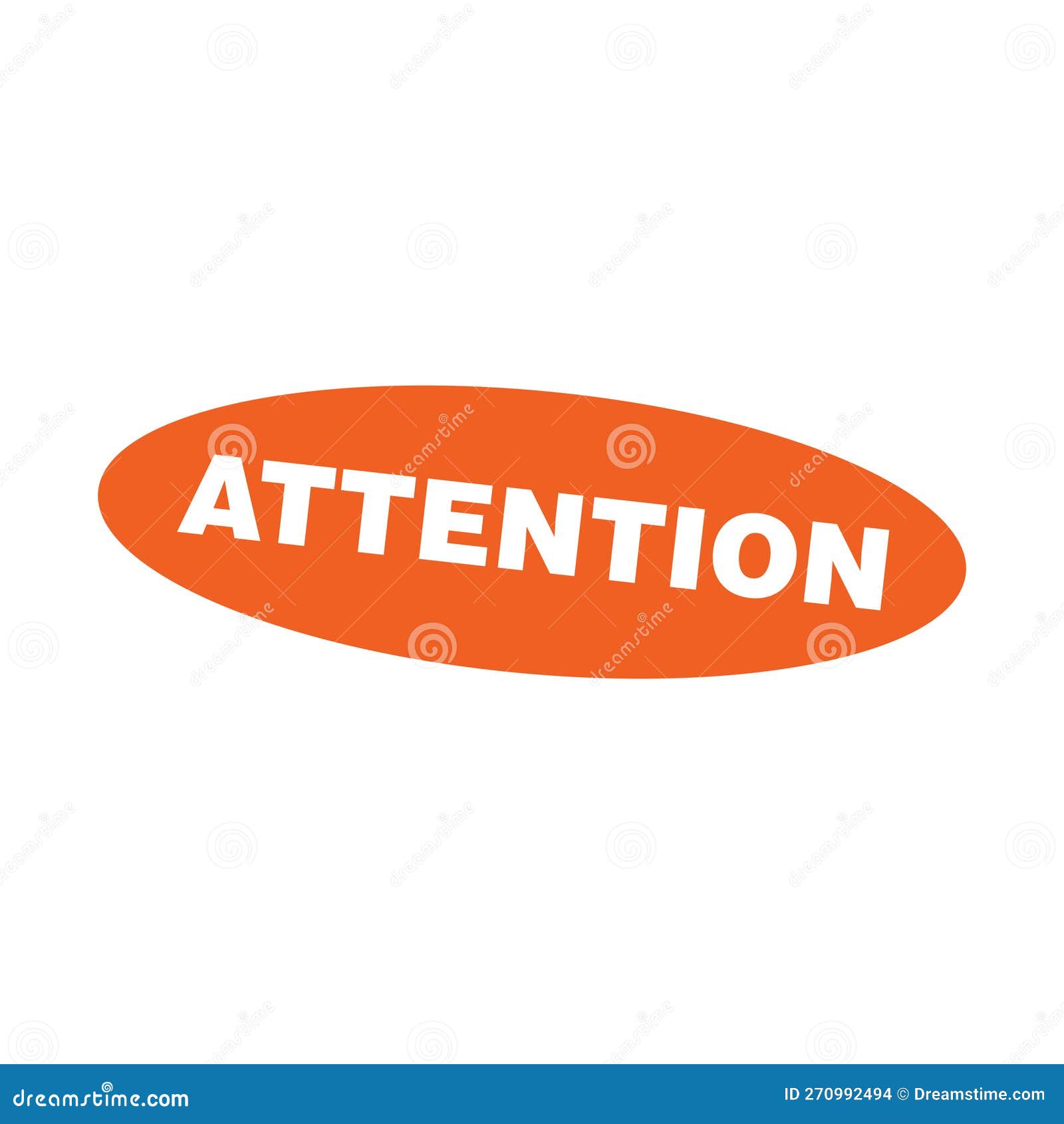 ATTENTION Stamp Template Solid Color with Grunge Effect Stock Vector ...