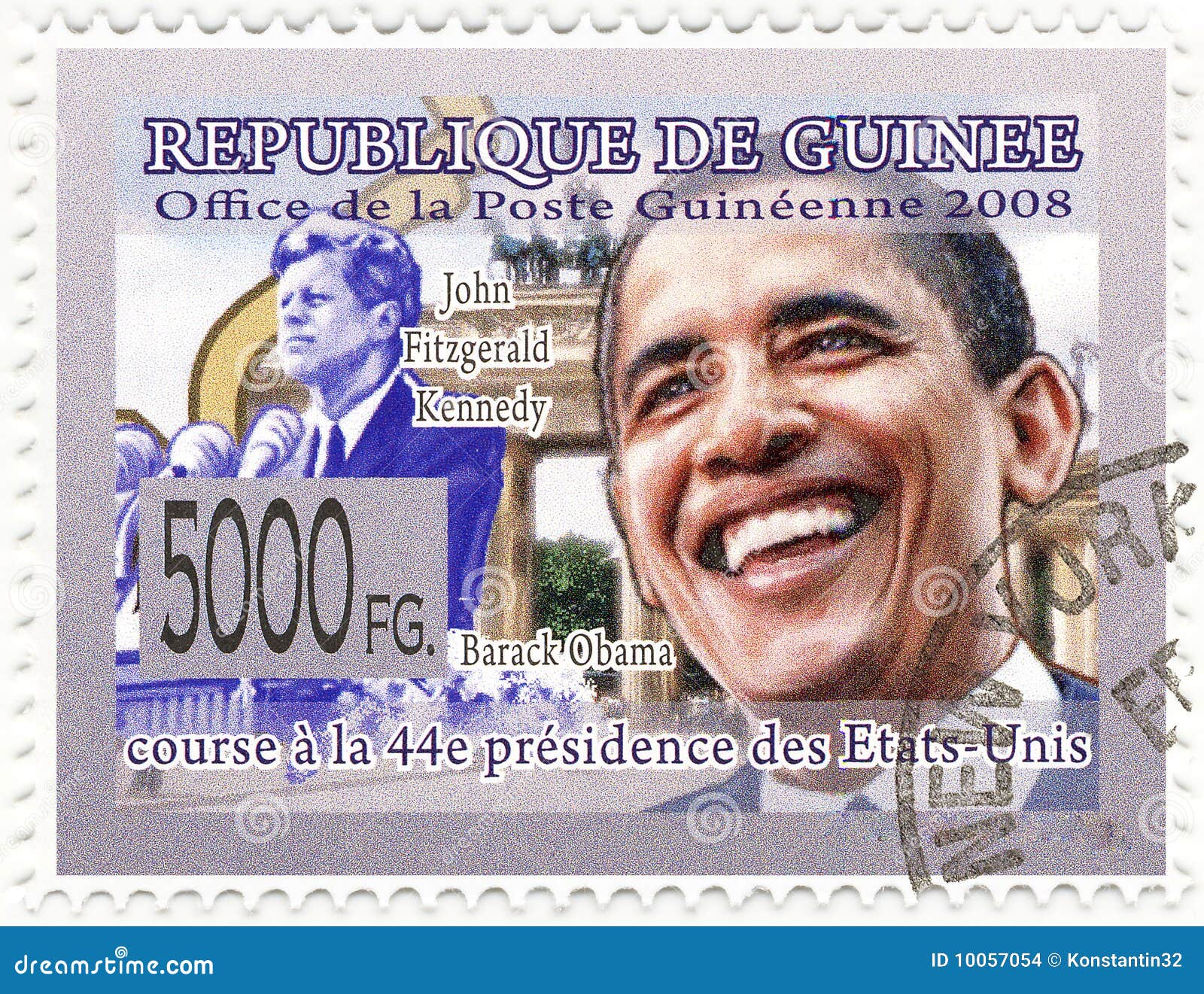 Stamp with Barack Obama editorial stock image. Image of john - 10057054