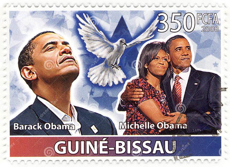 Stamp with Barack Obama editorial photography. Image of national - 9555947