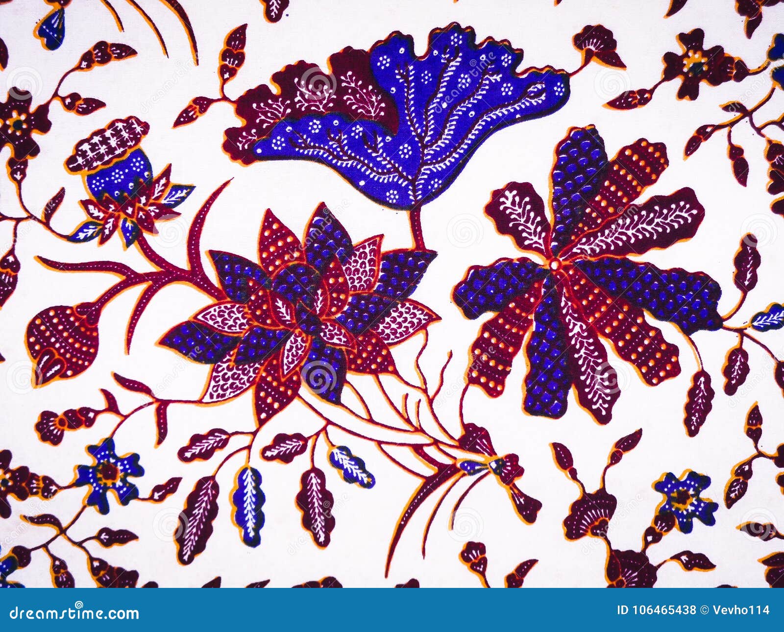 Batik texture and pattern stock photo. Image of floral - 106465438