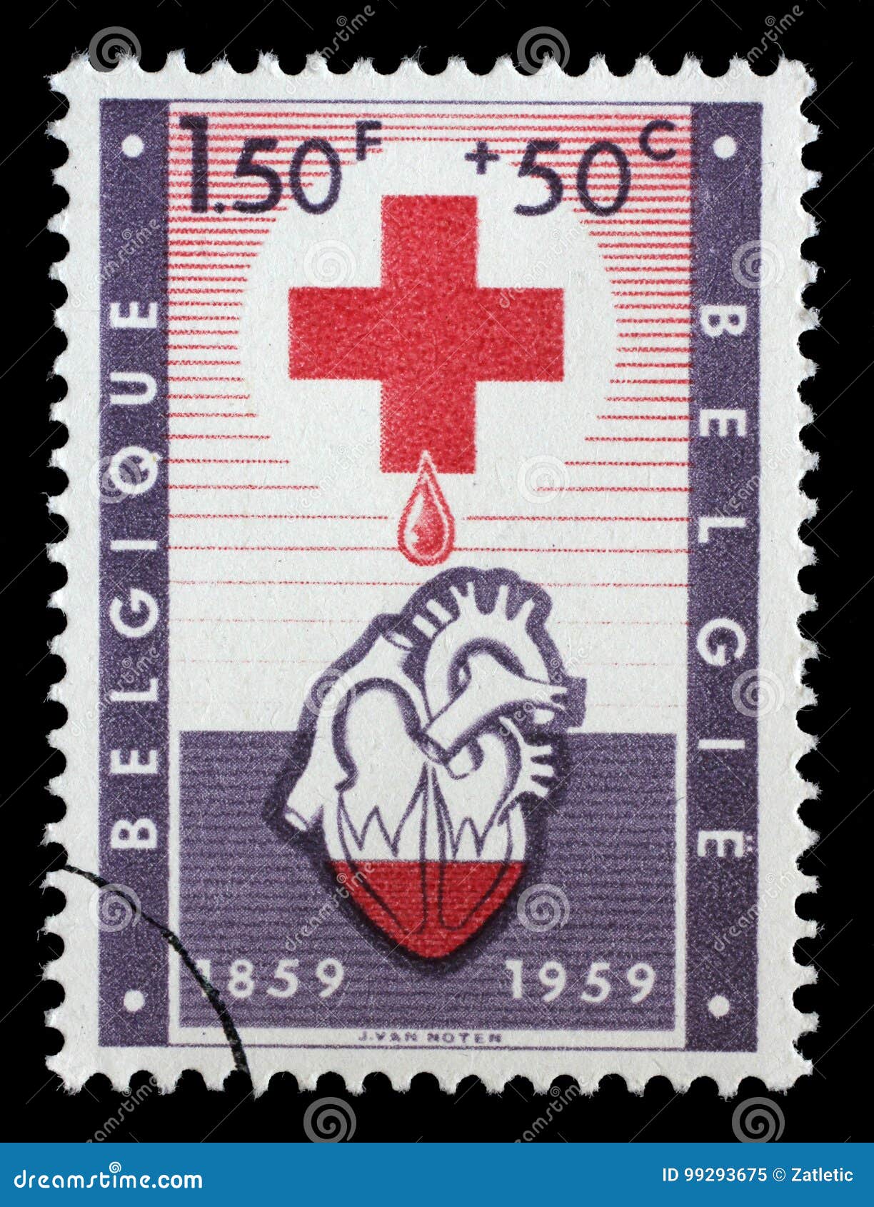 Stamp from Belgium Illustrating Red Cross Editorial Image - Image of ...
