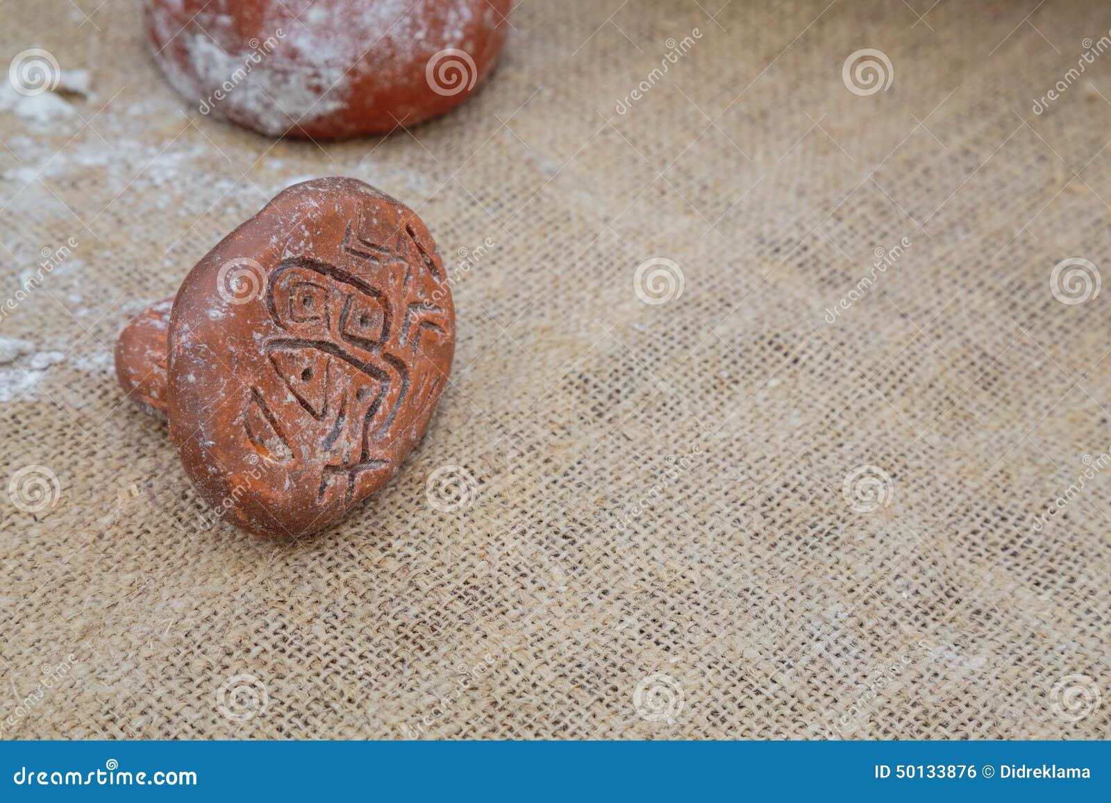 Stamp For Bread With Neolithic Drawings Stock Photo | CartoonDealer.com ...