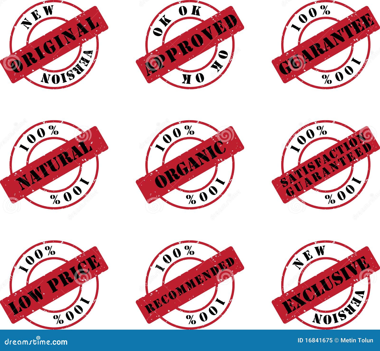 Stamp Business Set stock vector. Illustration of element - 16841675