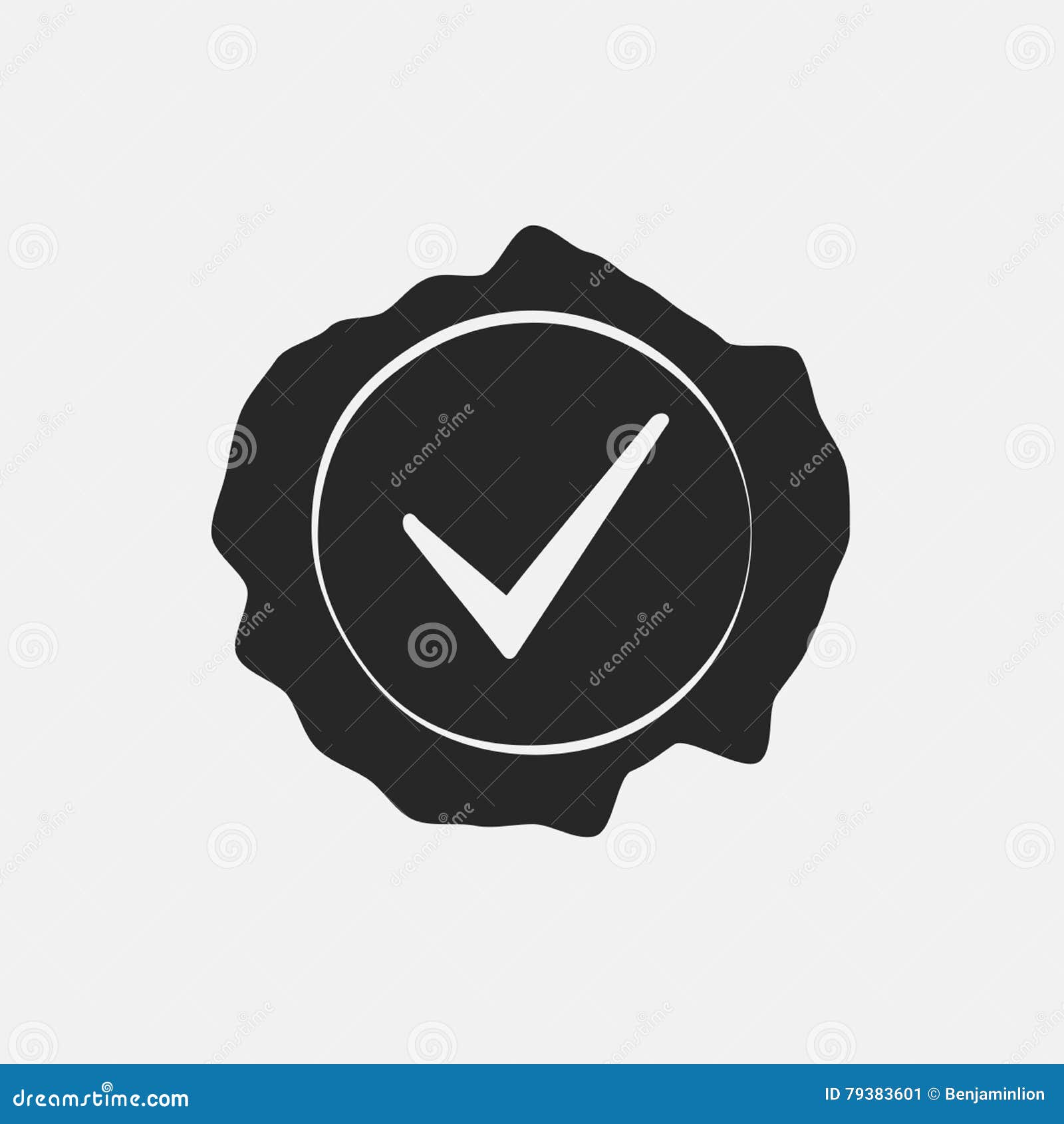 Stamp Check Mark Cartoon Vector | CartoonDealer.com #79383601