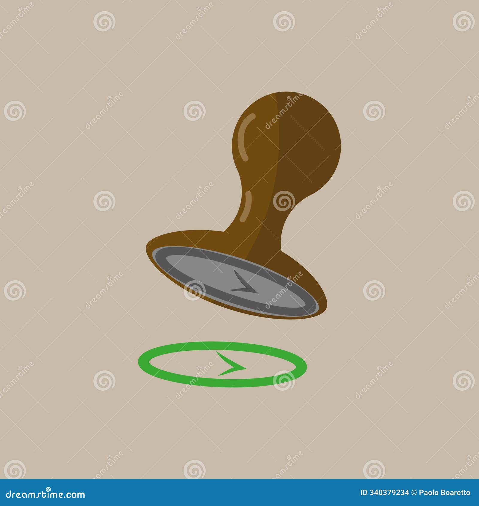 Stamp and Check Mark Silhouette Icon. Stock Illustration - Illustration ...