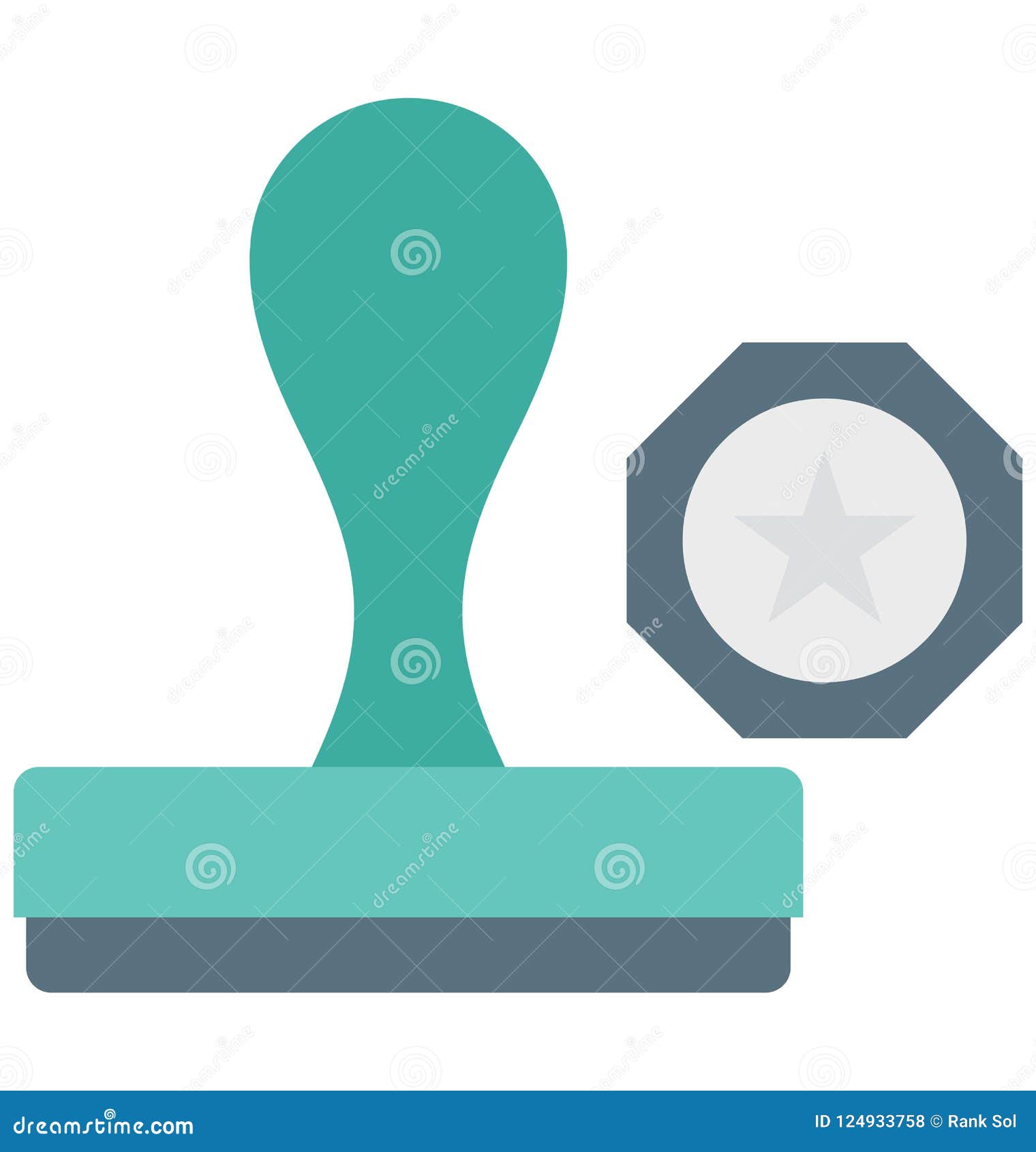 Stamp Color Isolated Vector Icon Editable Stock Vector - Illustration ...