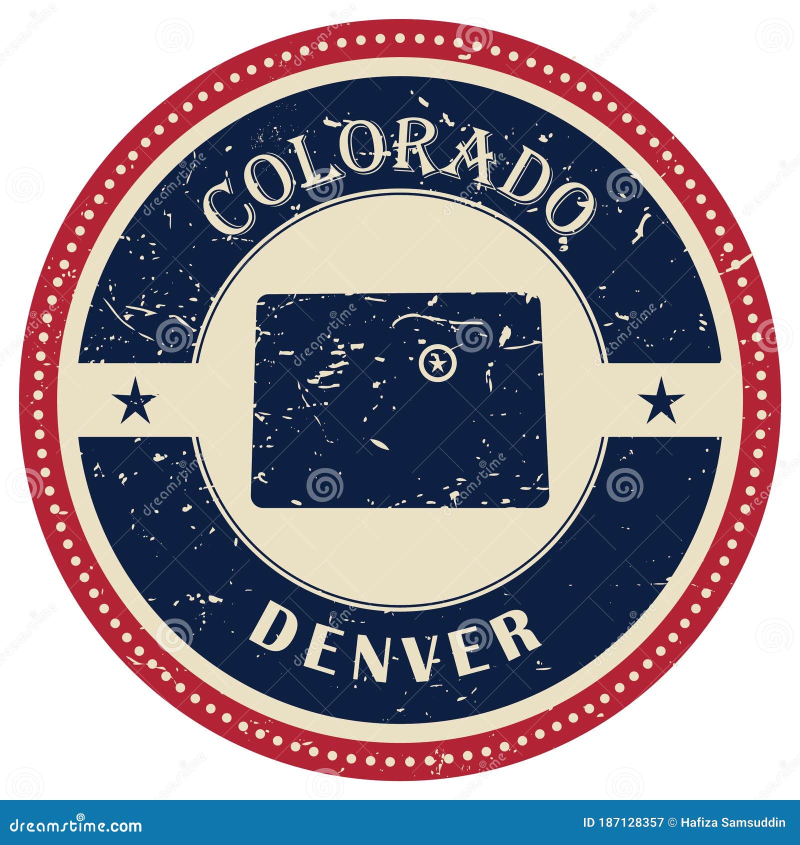 Stamp of Colorado State. Vector Illustration Decorative Design Stock ...