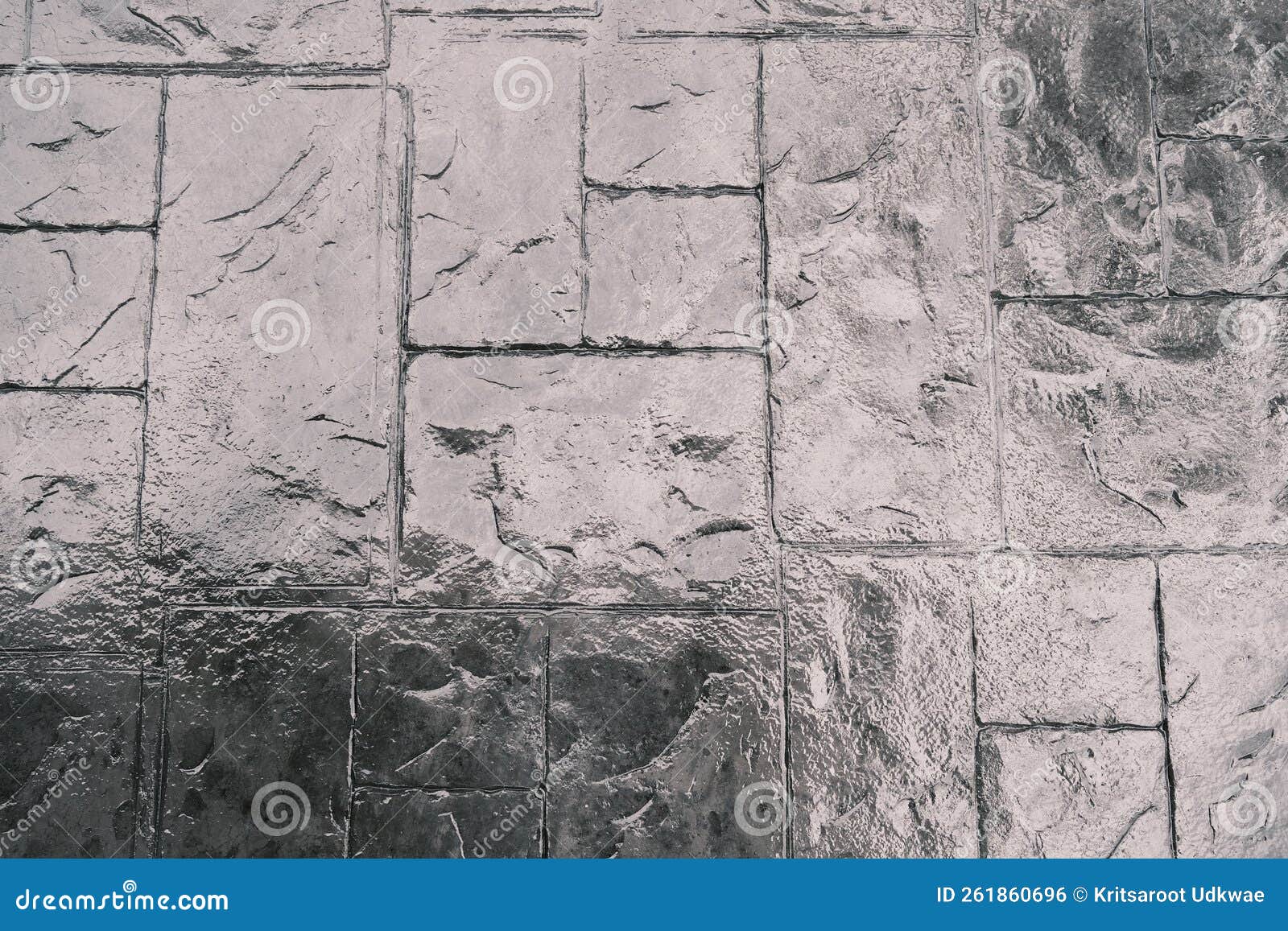 Stamp Concrete Texture Pattern and Background, and Reflection of ...