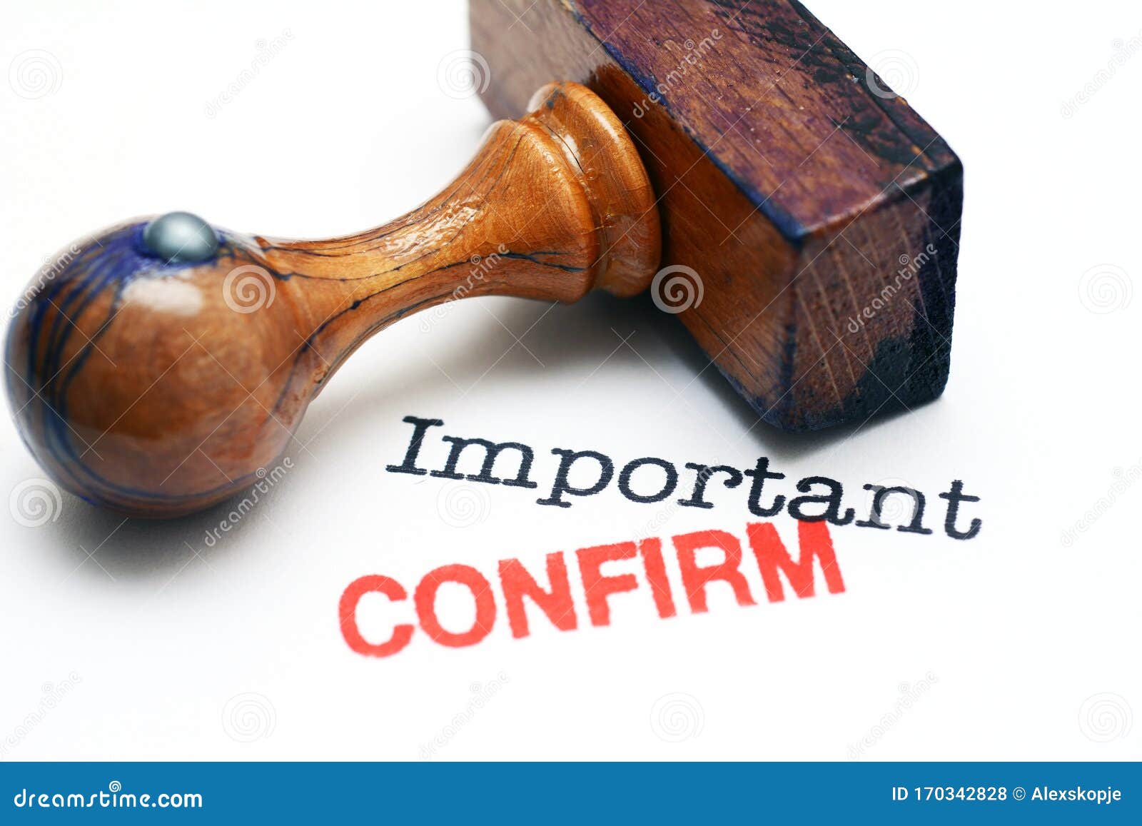 Stamp Confirm on Important Text Stock Photo - Image of business, paper ...